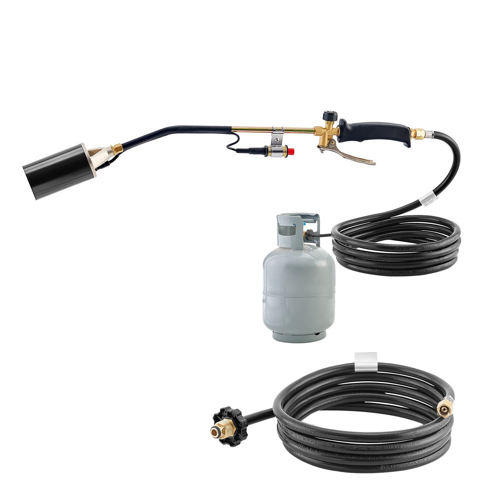 KFFKFF Propane Torch Weed Burner, 1,800,000 BTU Output with 10 ft Hose ...