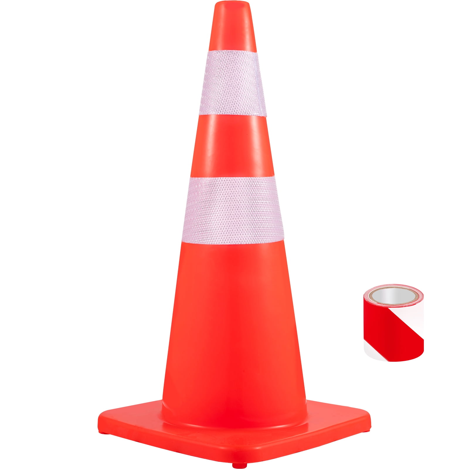 KFFKFF Protective Cones, Stands at 28 in/73 cm, Set of 12 PVC Orange ...