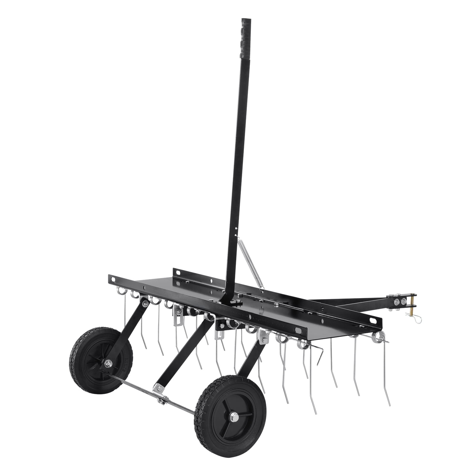 KFFKFF Tow Behind Dethatcher, 40" Lawn Dethatcher Rake with 20 Spring ...