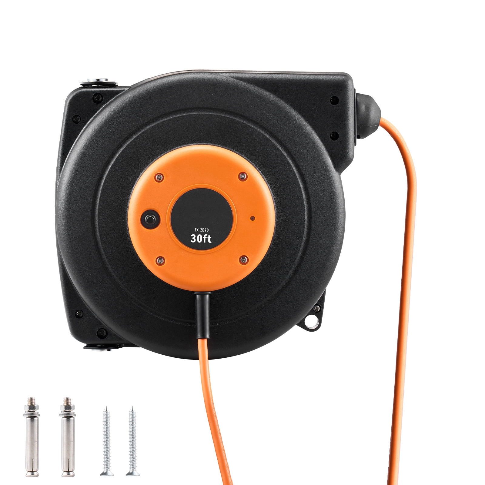 KFFKFF Pull-Out Power Cable Reel, 30 Feet, Robust 16AWG/3C SJTOW ...
