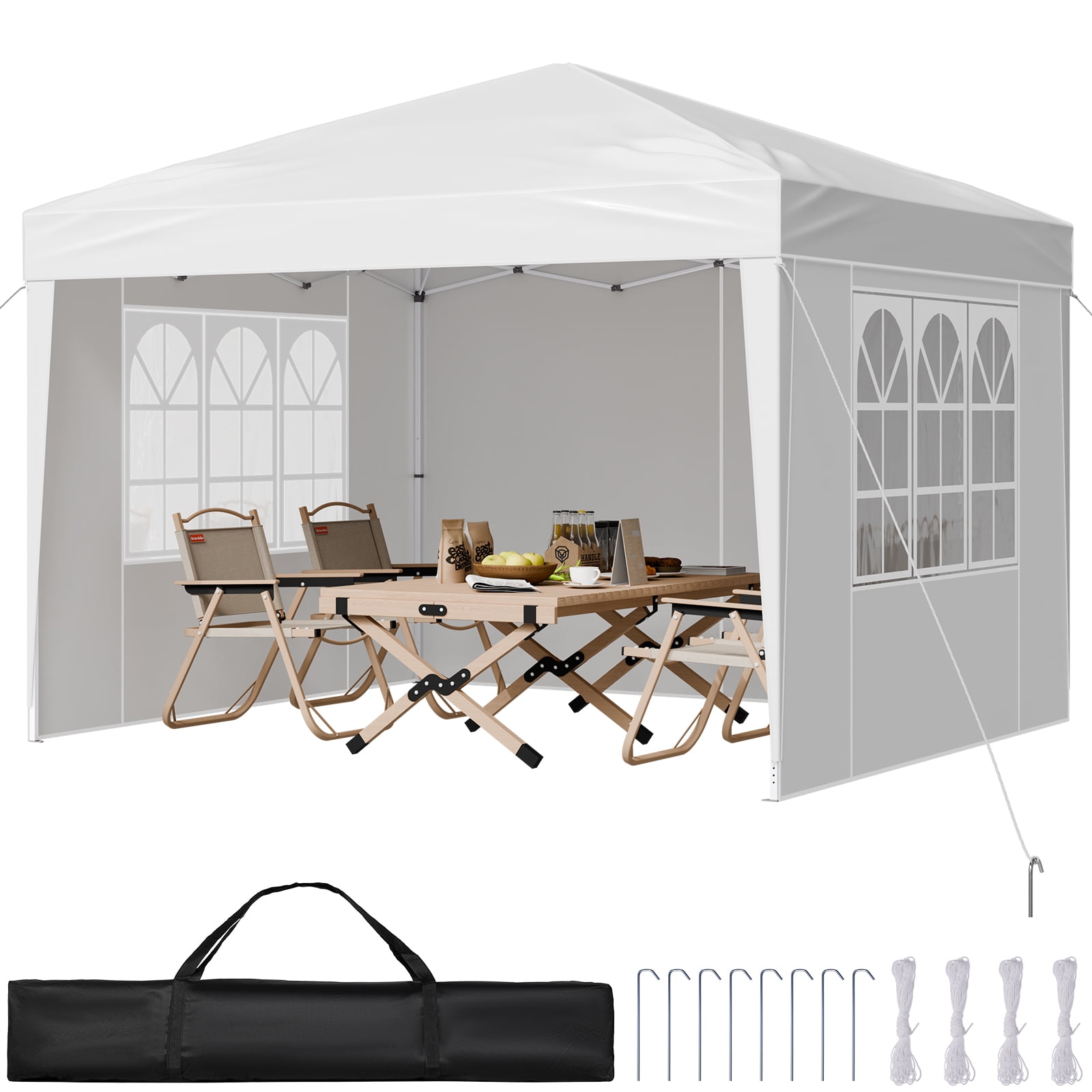 KFFKFF Quick Set Canopy, Dimensions 10 x 10 ft, Rapid Assembly Gazebo ...