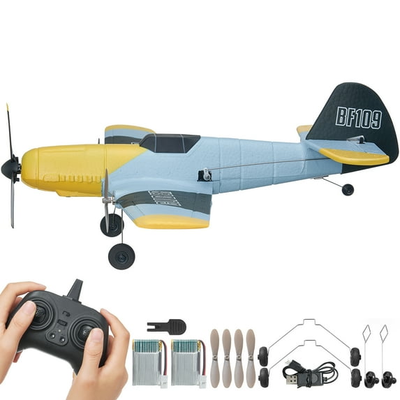 KFFKFF RC Aircraft, 2.4GHZ 3CH Remote Airplane with 6-Axis Gyro, Flight ...