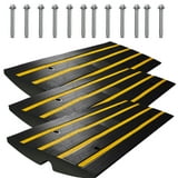 KFFKFF Ramp for Curbs, Trio Pack of Rubberized Driveway Ramps, Robust ...