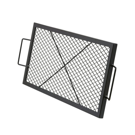 KFFKFF Rectangle Campfire Grill Grate, Durable Steel BBQ Grid with ...