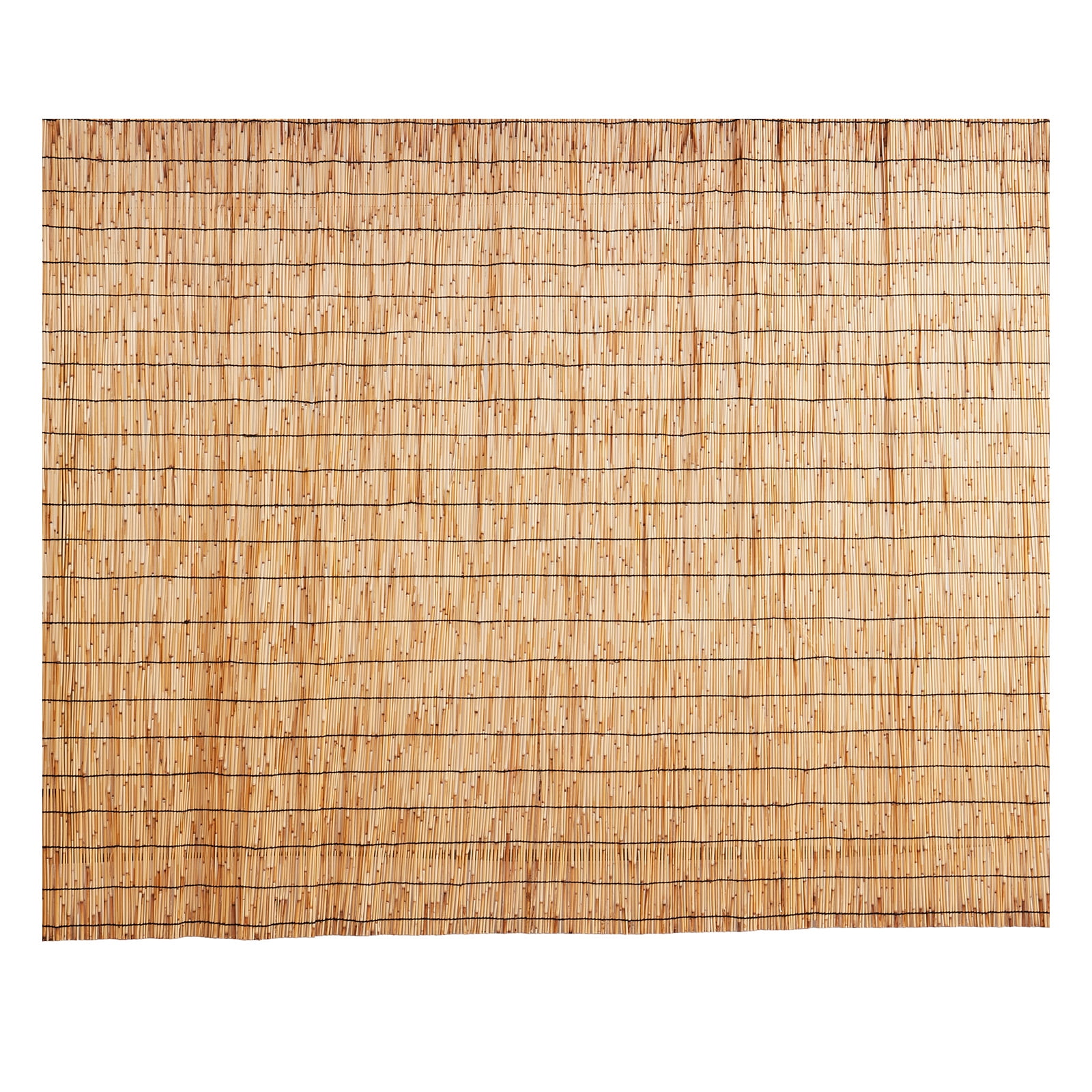 KFFKFF Reed Privacy Screen, 4x16.4 ft, Natural Reed Roll-Up Fence for ...
