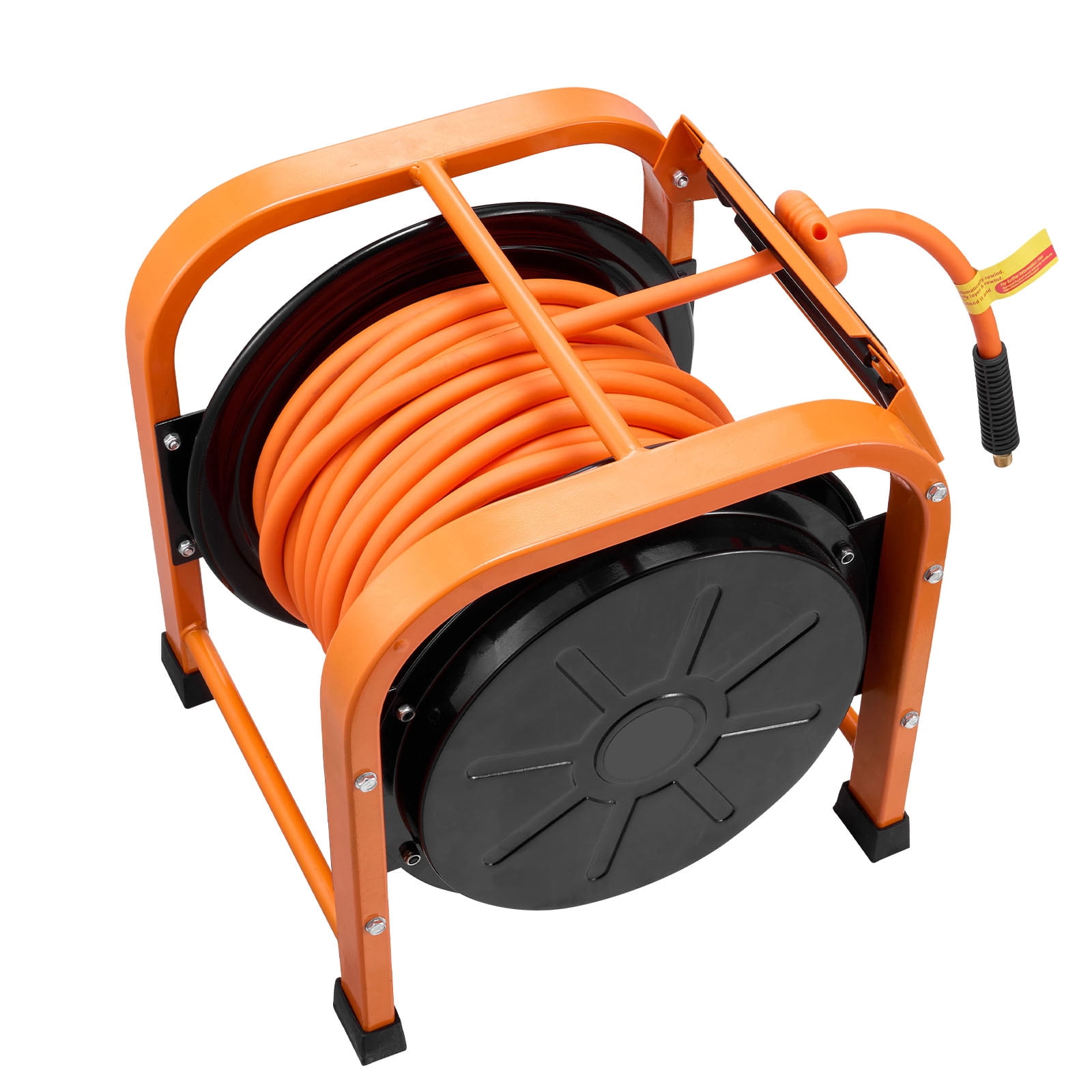 KFFKFF Retractable Air Hose Reel, 3/8 Inch x 100 FT PVC Air Hose, 300 ...