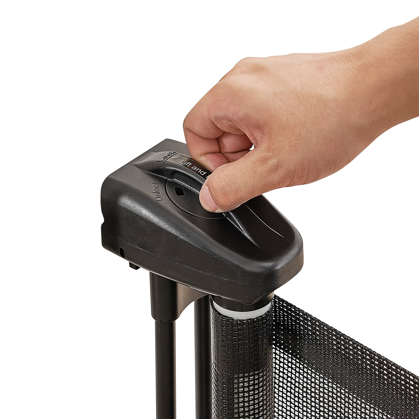 KFFKFF Retractable Baby Gate, 34.2" High Mesh Child Barrier, Expands to ...