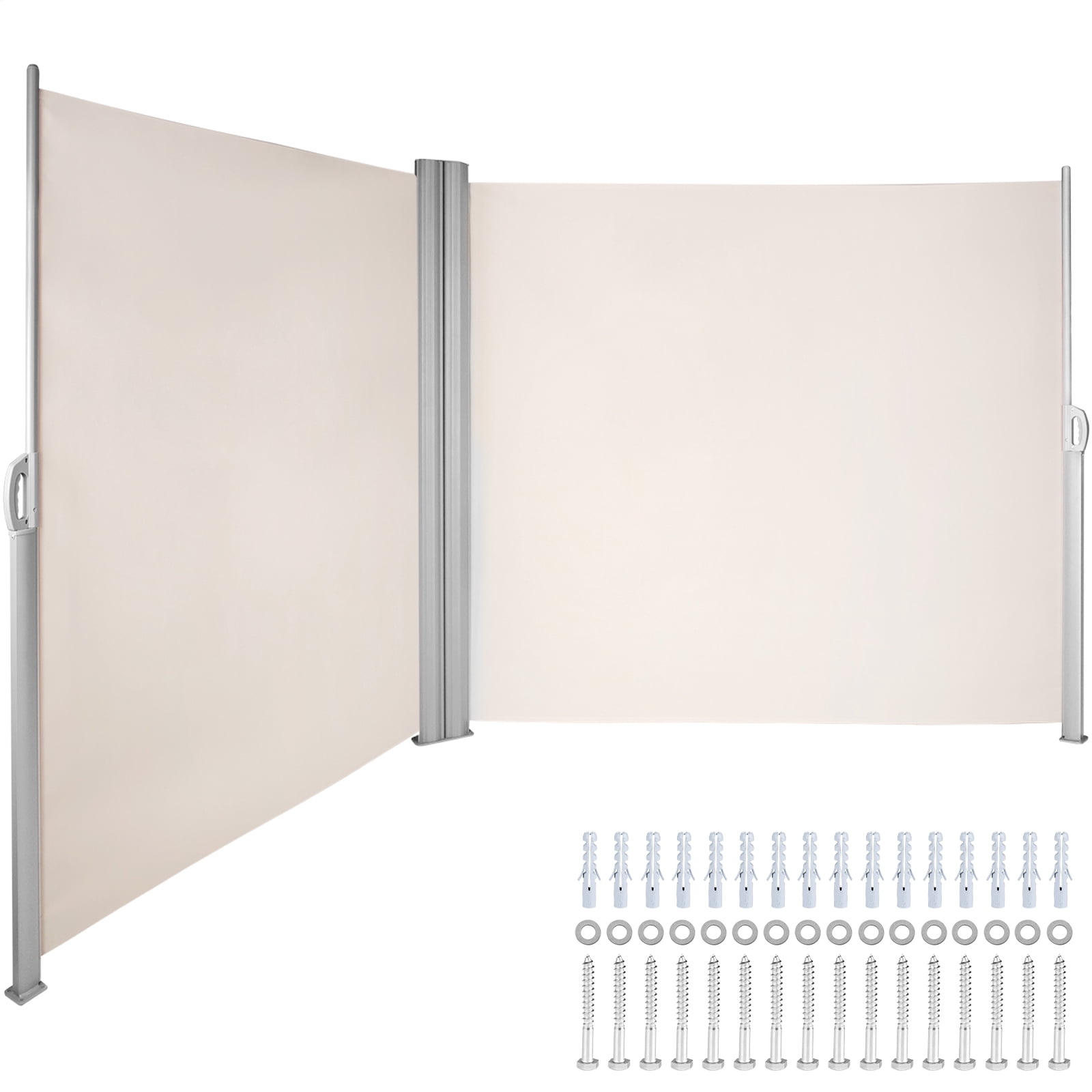 KFFKFF Retractable Side Awning 236x63in Retractable Patio Screen ...