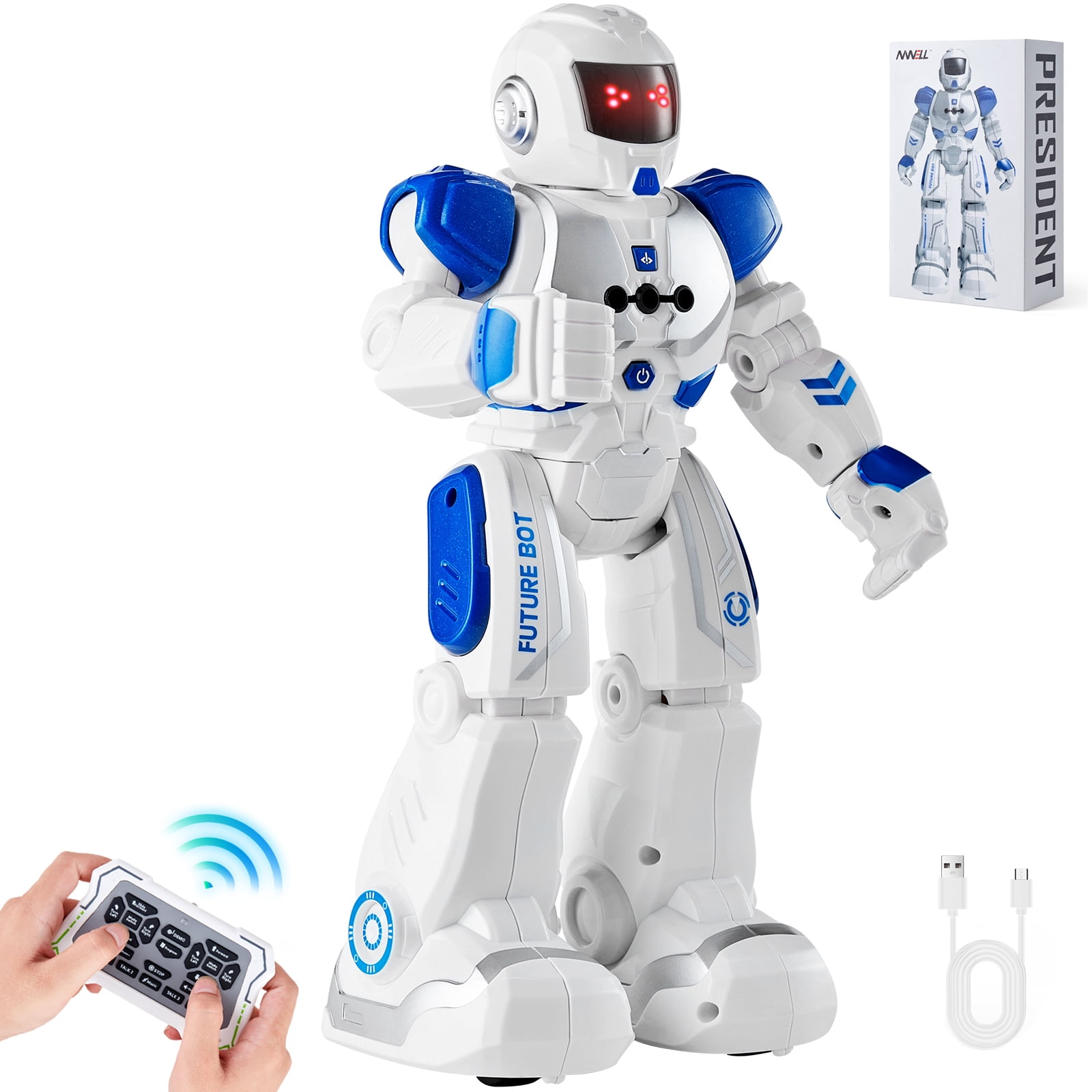 KFFKFF Robotic Plaything for Children, Remote Operated Intelligent Bot ...