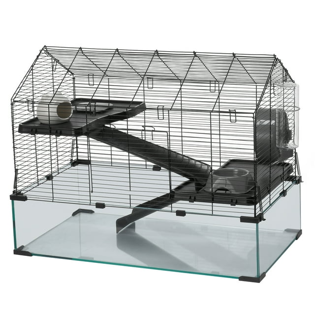 KFFKFF Rodent Enclosure, Full View Clear Rodent Homes, Compact Creature ...