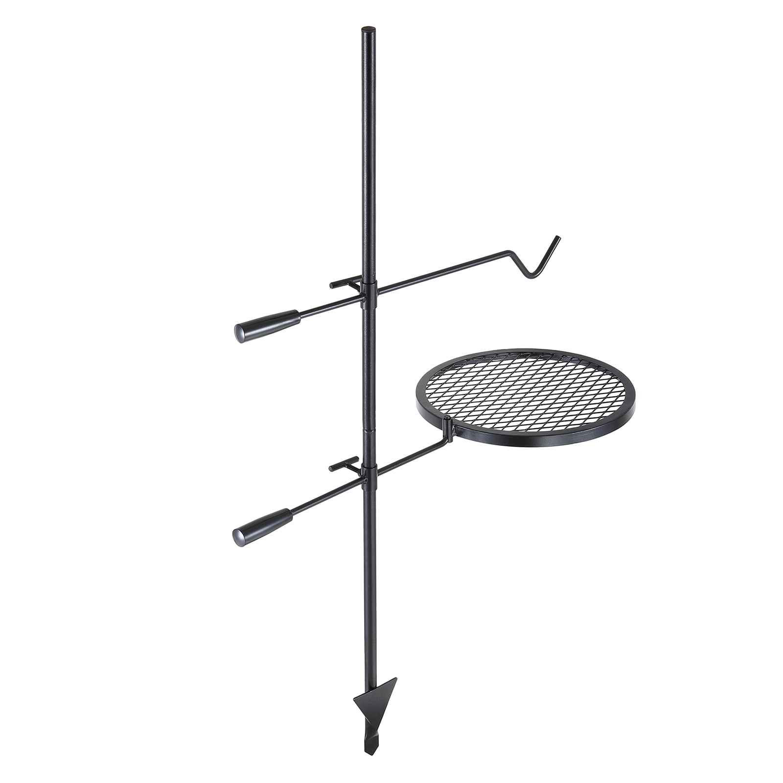 KFFKFF Rotating Outdoor Grill, 14"×14"Fire Pit Cooking Grid over ...