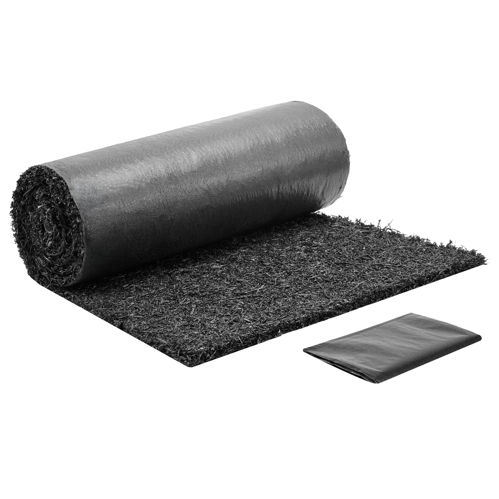 KFFKFF Rubber Mulch Mat Roll, 96 x 24 in Recycled Rubber, 0.5 in Thick ...