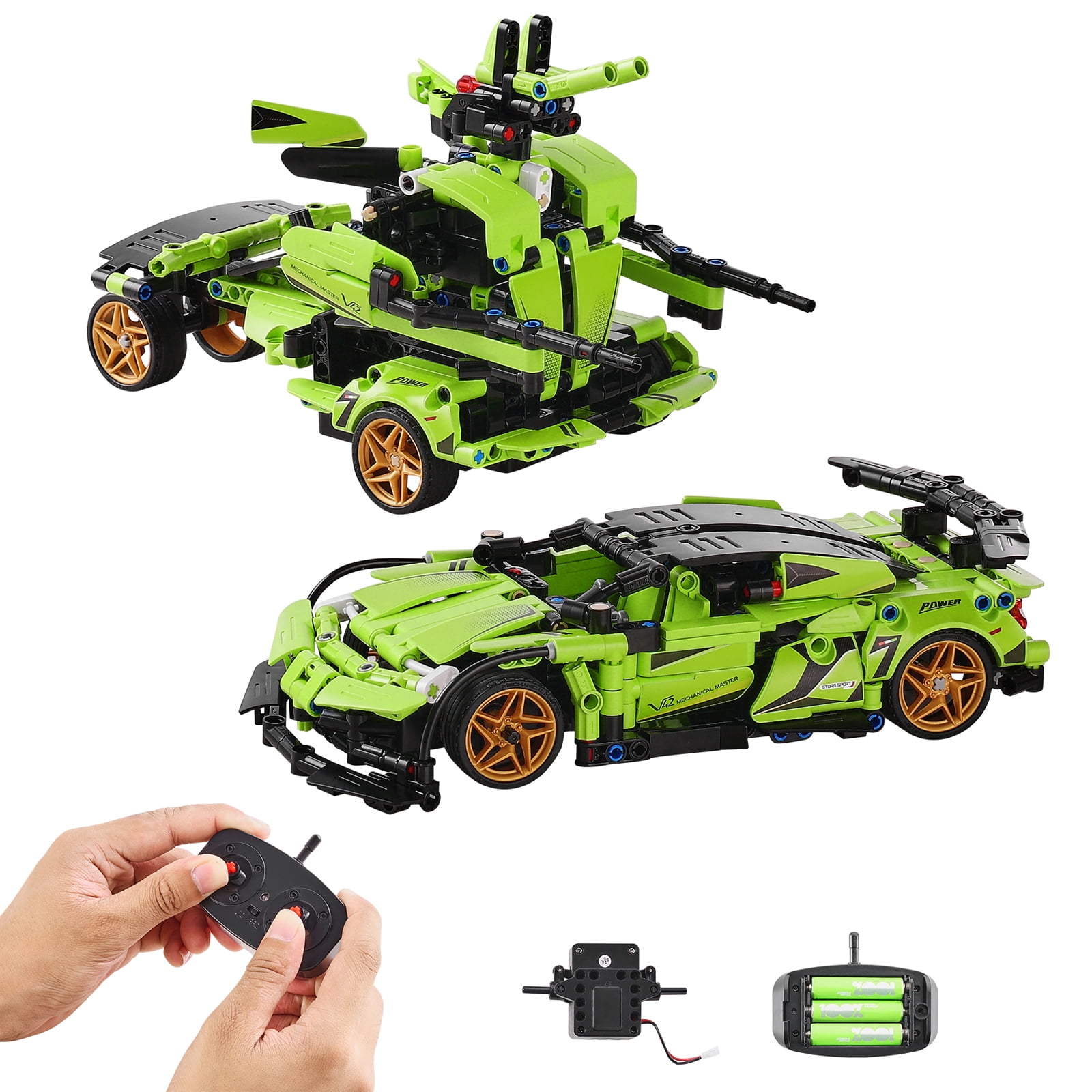 KFFKFF STEM Construction Playsets for Children, Dual-Mode 461 Piece Set ...