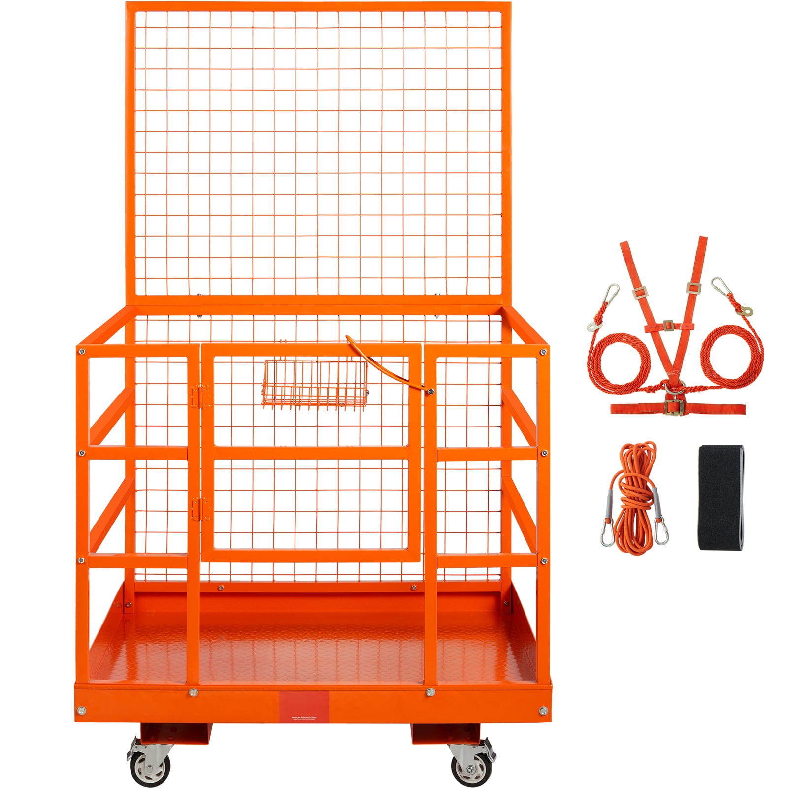 KFFKFF Safety Enclosure for Forklifts, Supports 1400lbs Weight, 43'' x ...