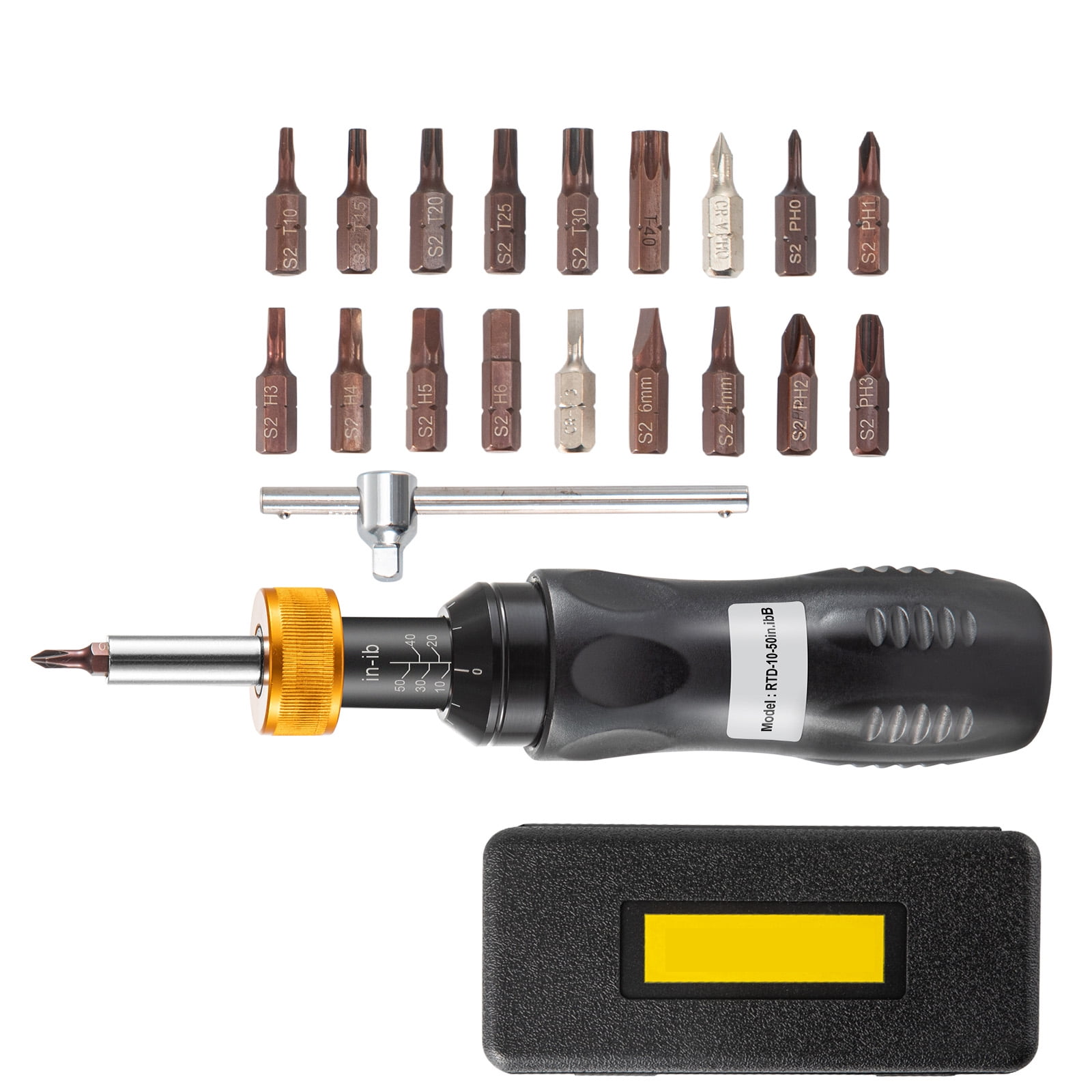 KFFKFF Screwdriver Torque Wrench Set with 1/4" Drive, Adjustable Torque ...
