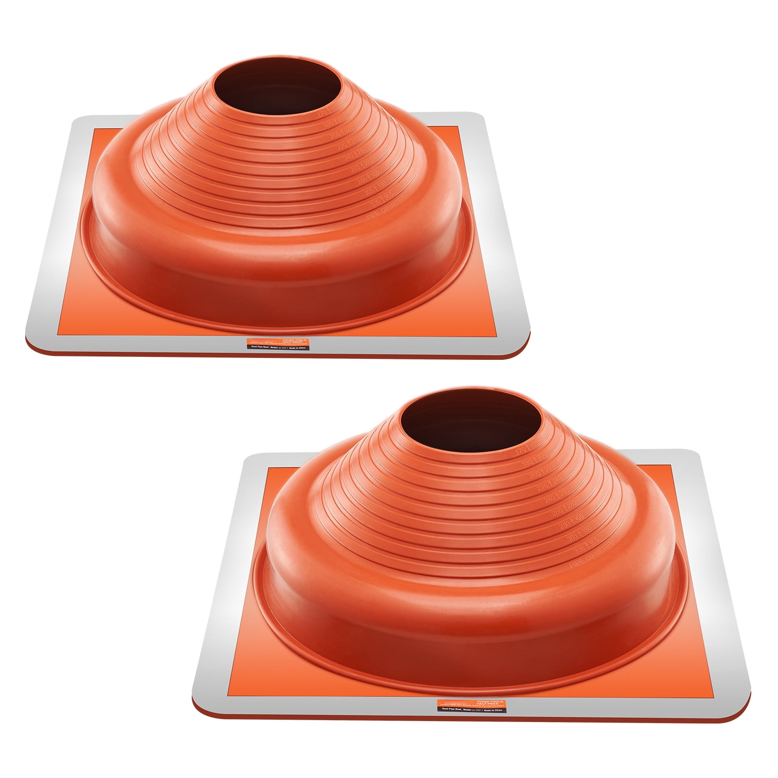 KFFKFF Set of 2 Pipe Flashing Boots, Suitable for Pipe OD 6-1/4" - 11-3 ...