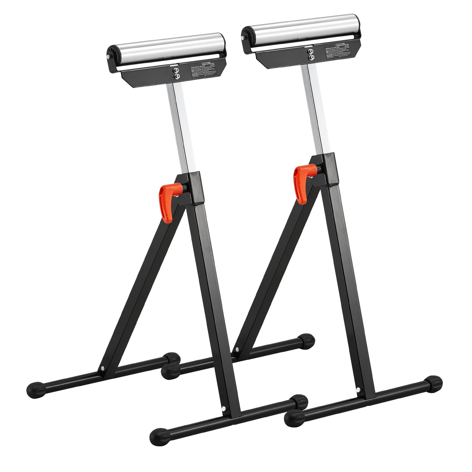 KFFKFF Set of 2 Roller Stands, Supports up to 135 lb, Height Adjustable from 26.8-42.5 ...