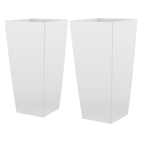 KFFKFF Set of 2 Tall Planters, 26in Large Tapered Pots for Indoor and ...