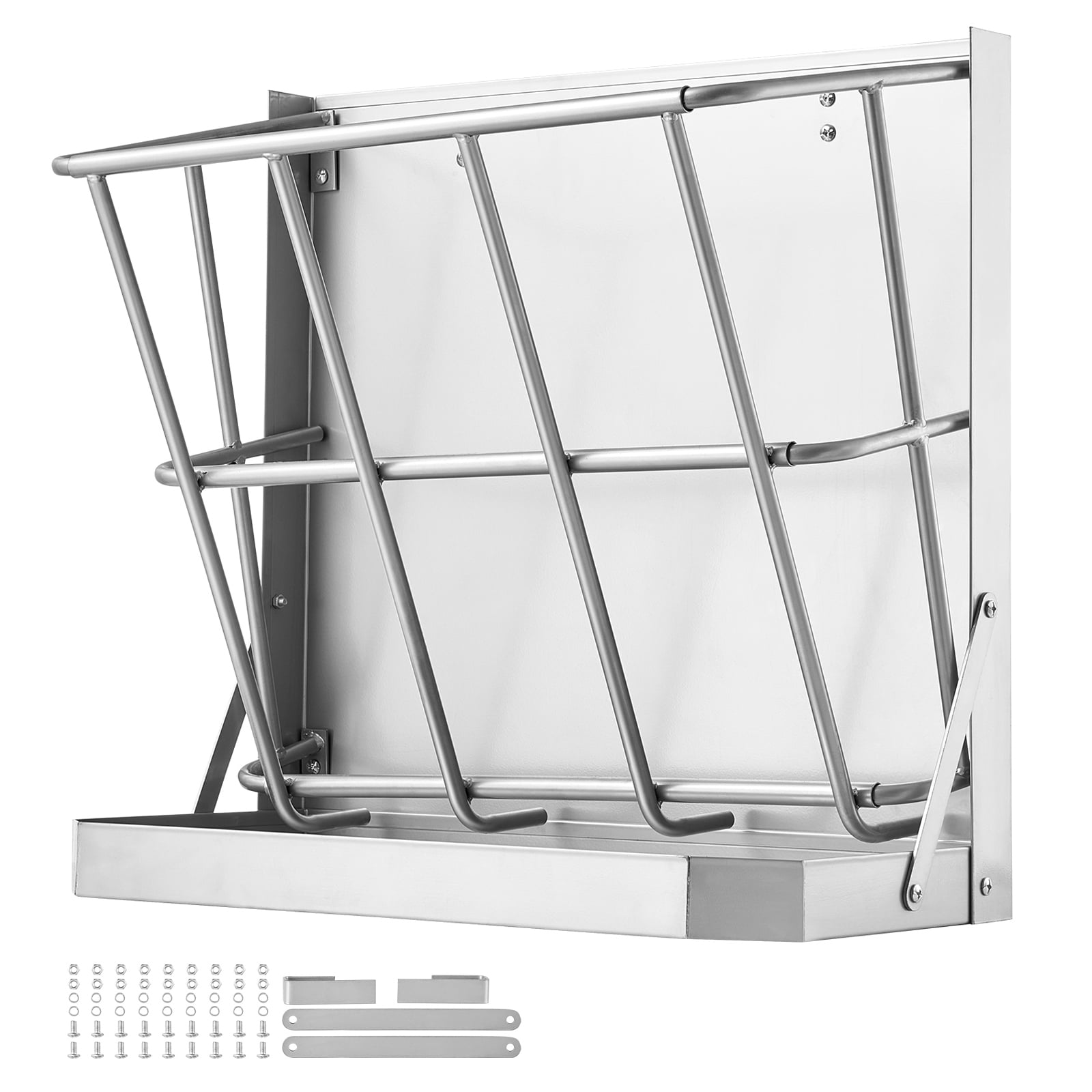 KFFKFF Sheep & Horse Feeder 21 Gallon Carbon Steel Galvanized Wall ...