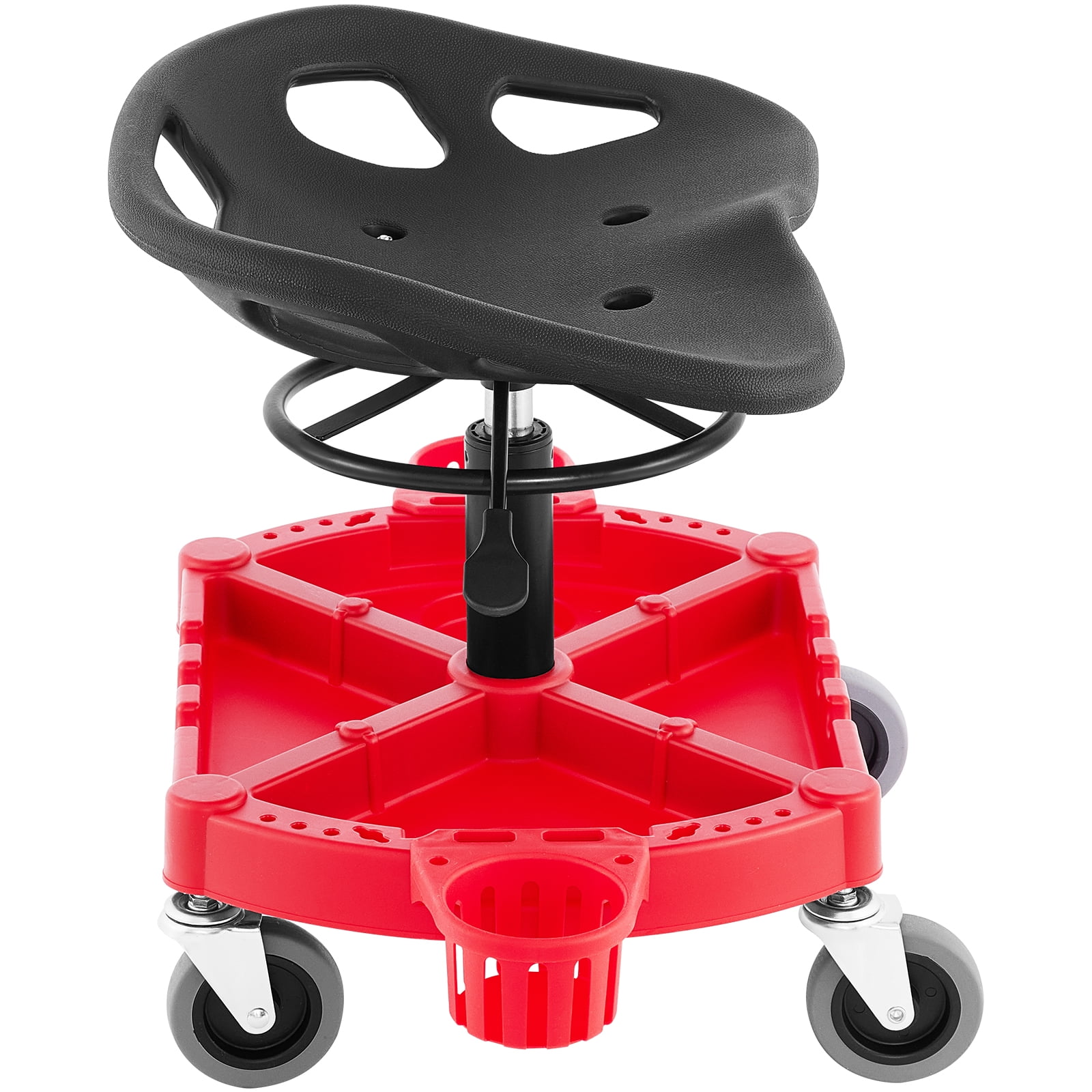 Free Shipping! SKYSHALO Shop Stool, 300 lbs Rolling Garage Stool, 18 ...