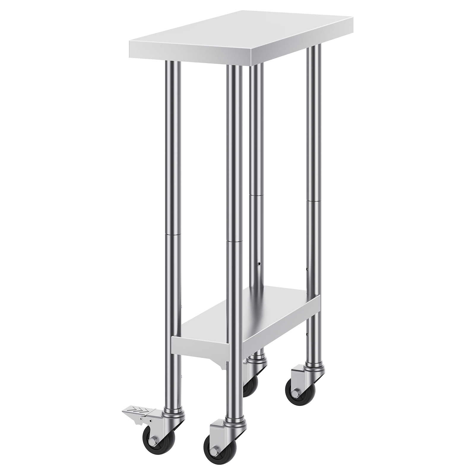 KFFKFF Silver Commercial Kitchen Workstation, 24 x 12 x 38 Inch, 500 ...