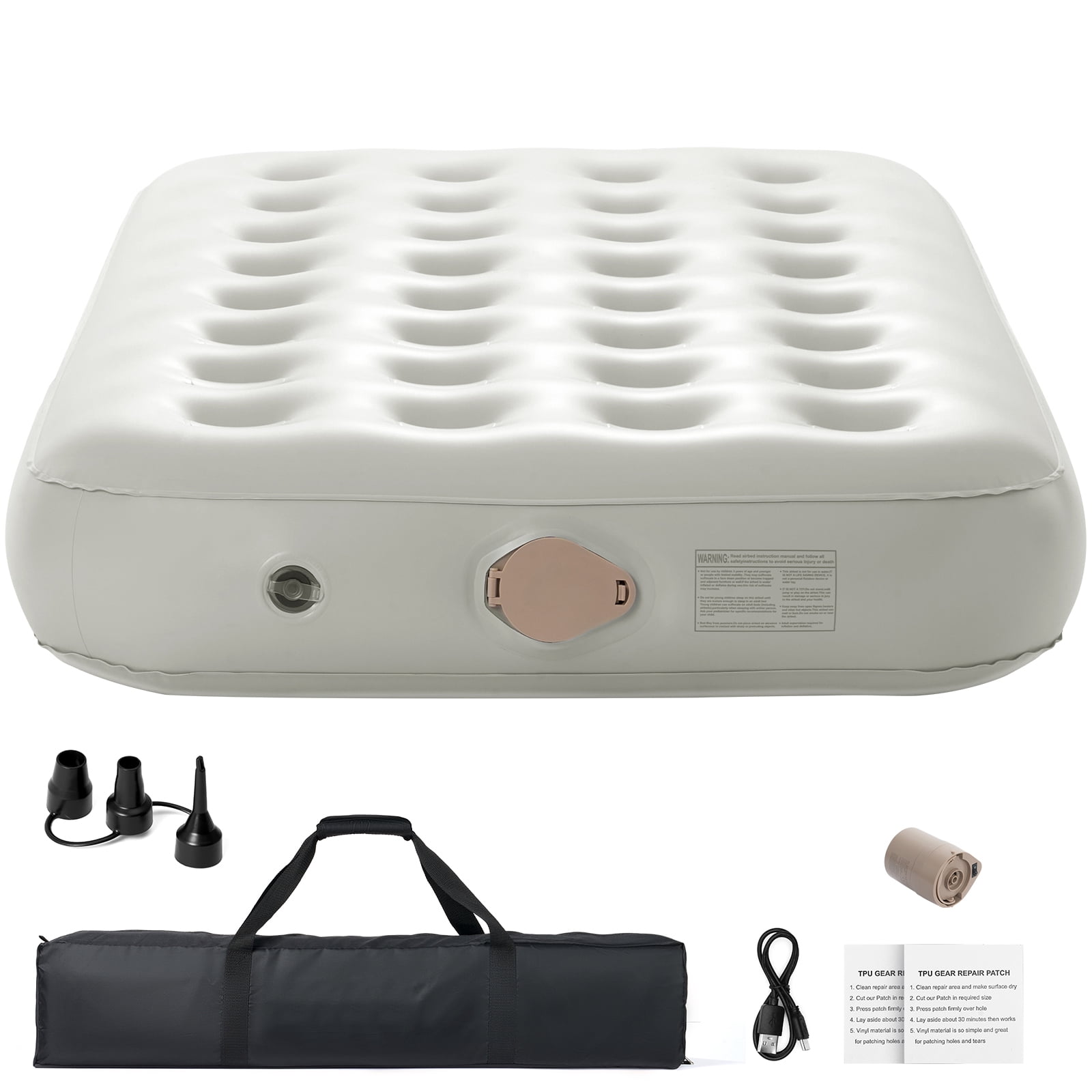 KFFKFF Single Air Bed with Stand, Inflatable Sleep Surface for One ...