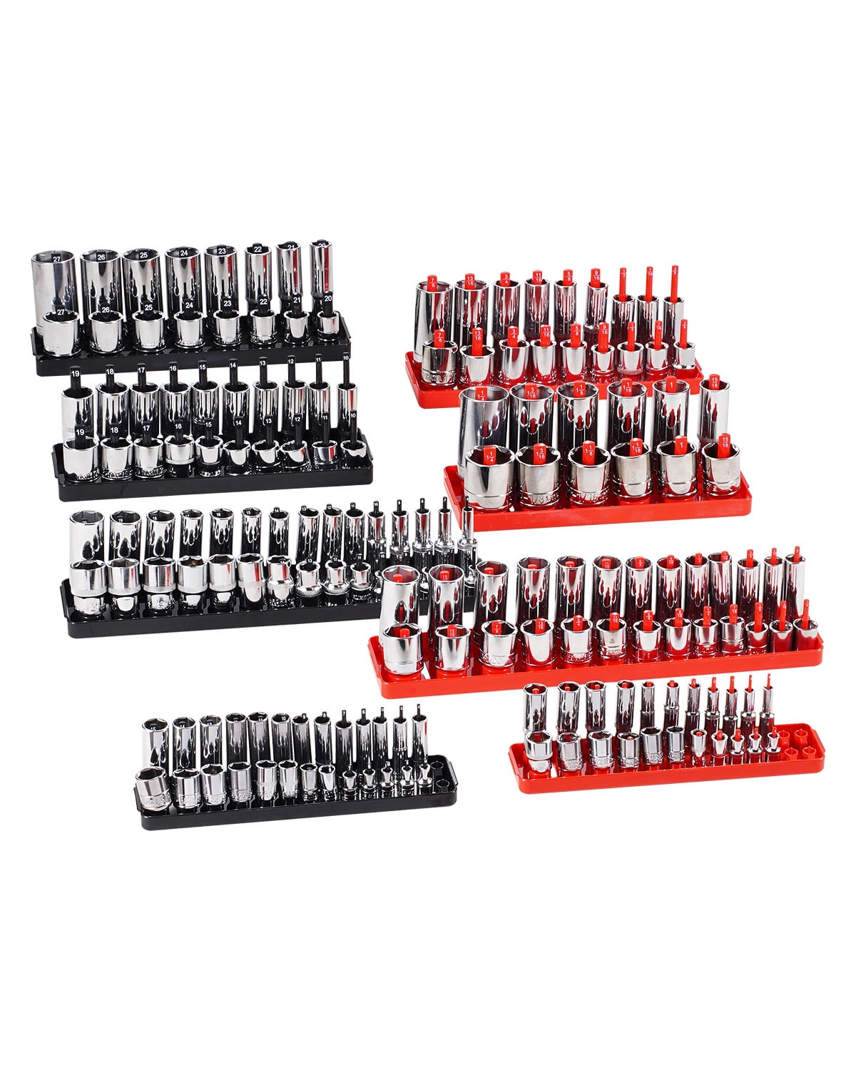 KFFKFF Socket Arrangement Kit, 8-Piece Elevated-Rod Socket Storage ...