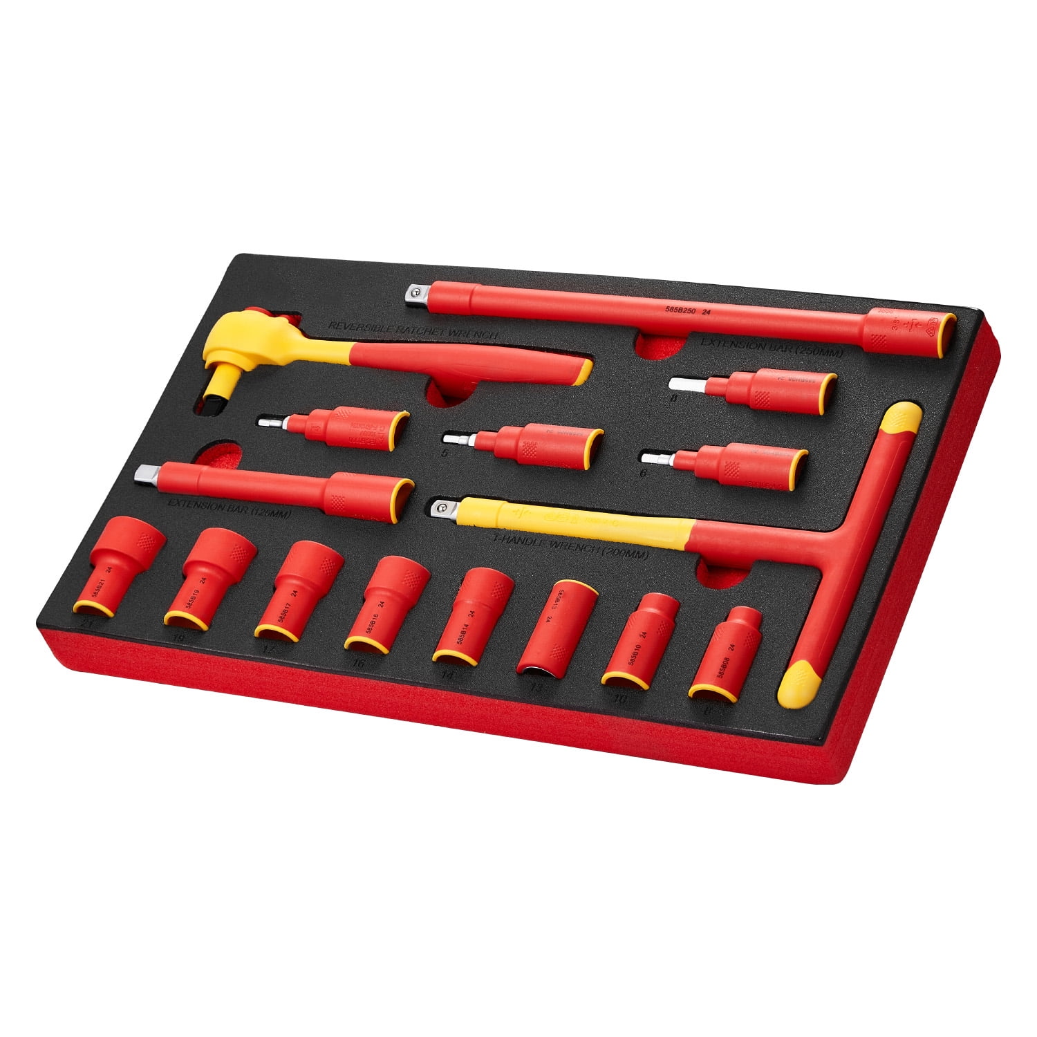 KFFKFF Socket Kit, 16-Unit Insulation Wrench Equipment Collection ...