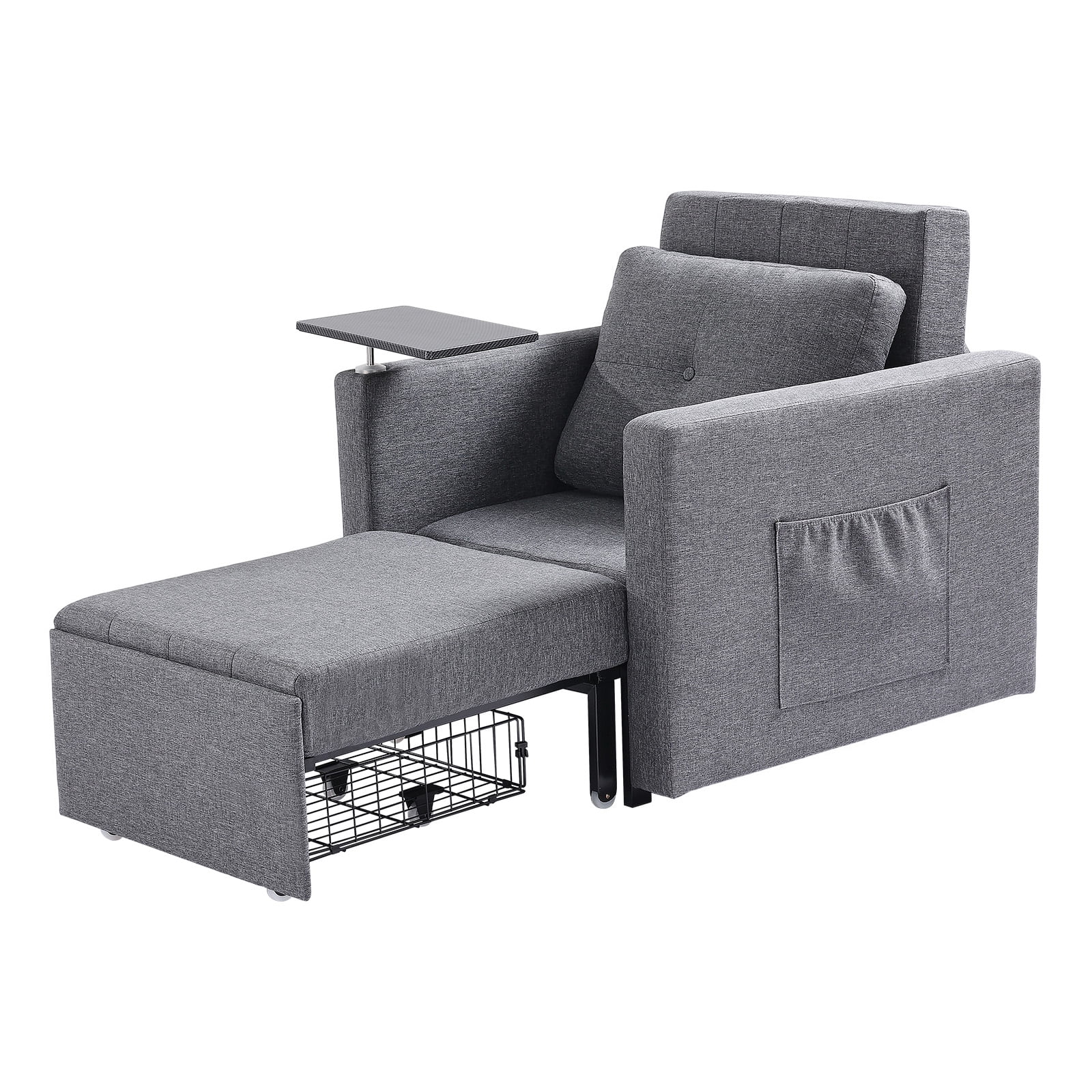 KFFKFF Sofa Bed Sleeper, Transformable Bed with Side Compartment ...