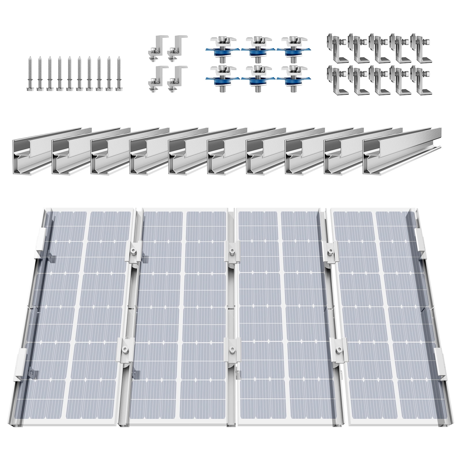 KFFKFF Solar Panel Installation Kit: Includes Mini Rails (10x4 inches ...