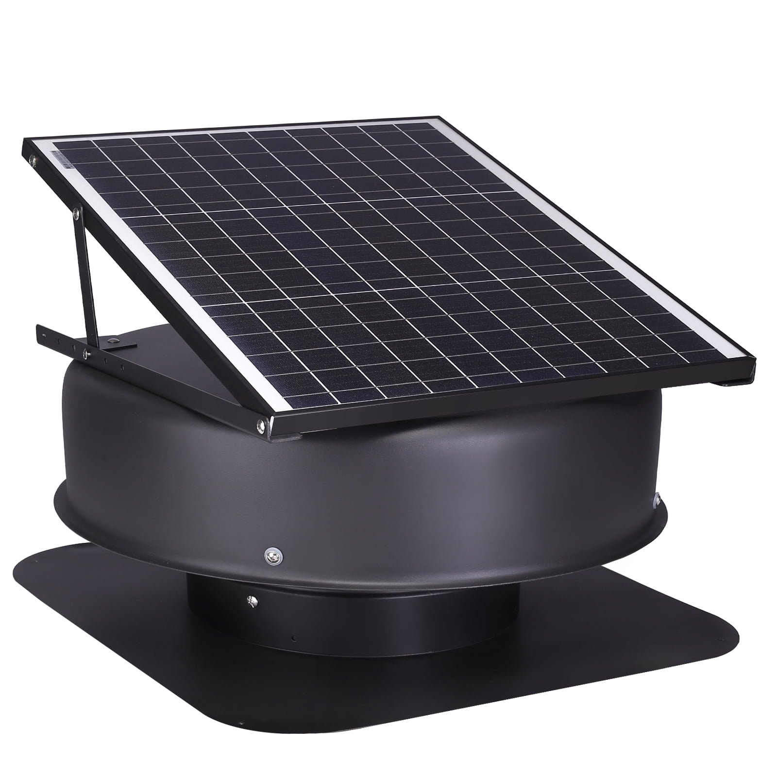 KFFKFF Solar-Powered Attic Fan, 40 W, 1230 CFM High Capacity Solar ...