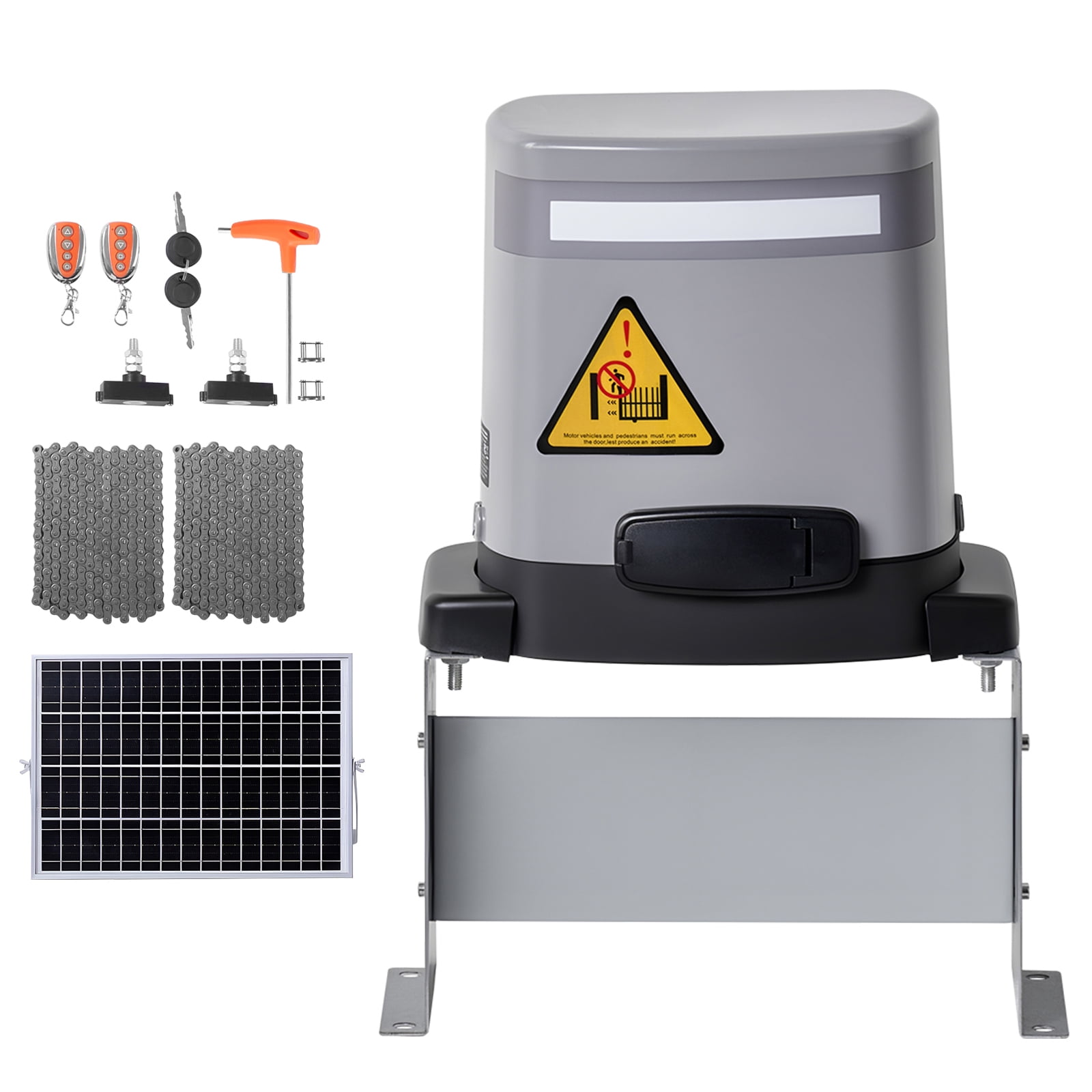 KFFKFF Solar-Powered Sliding Gate Motor, 280W Electric System for Gates ...