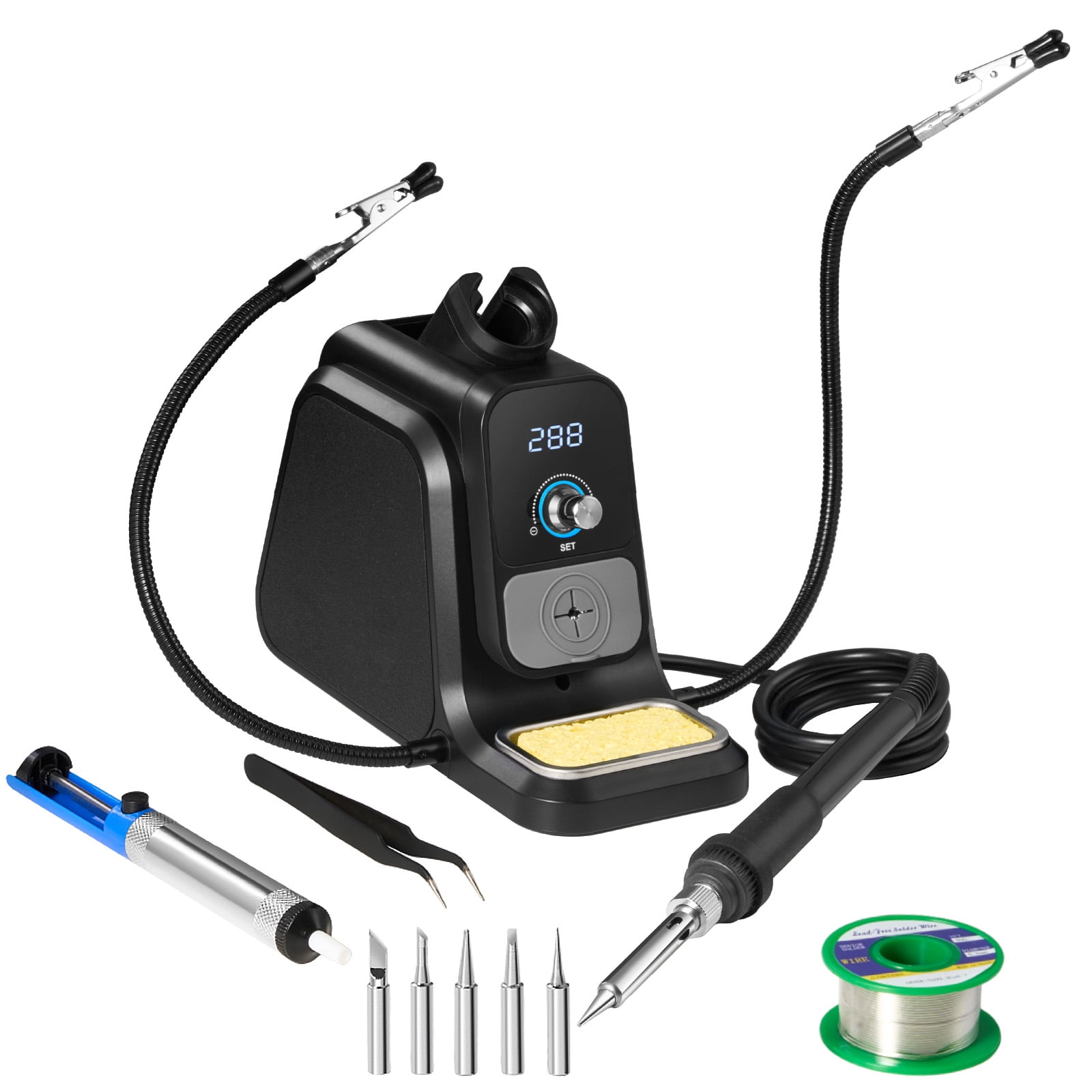 KFFKFF Soldering Iron Kit, 80W Digital Readout Soldering Station Set ...