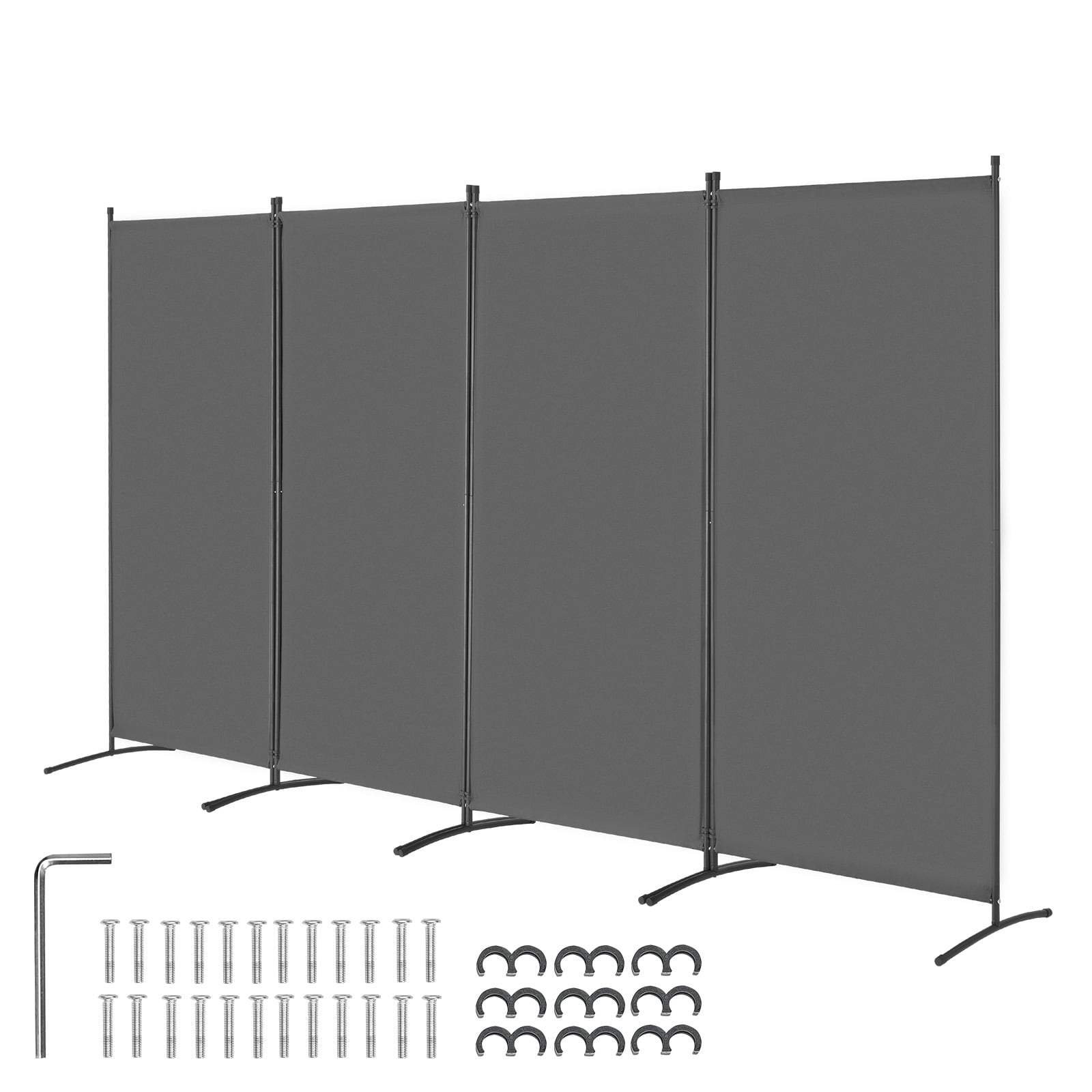 KFFKFF Space Separator, Quad-Panel Folding Privacy Barrier, Mobile ...