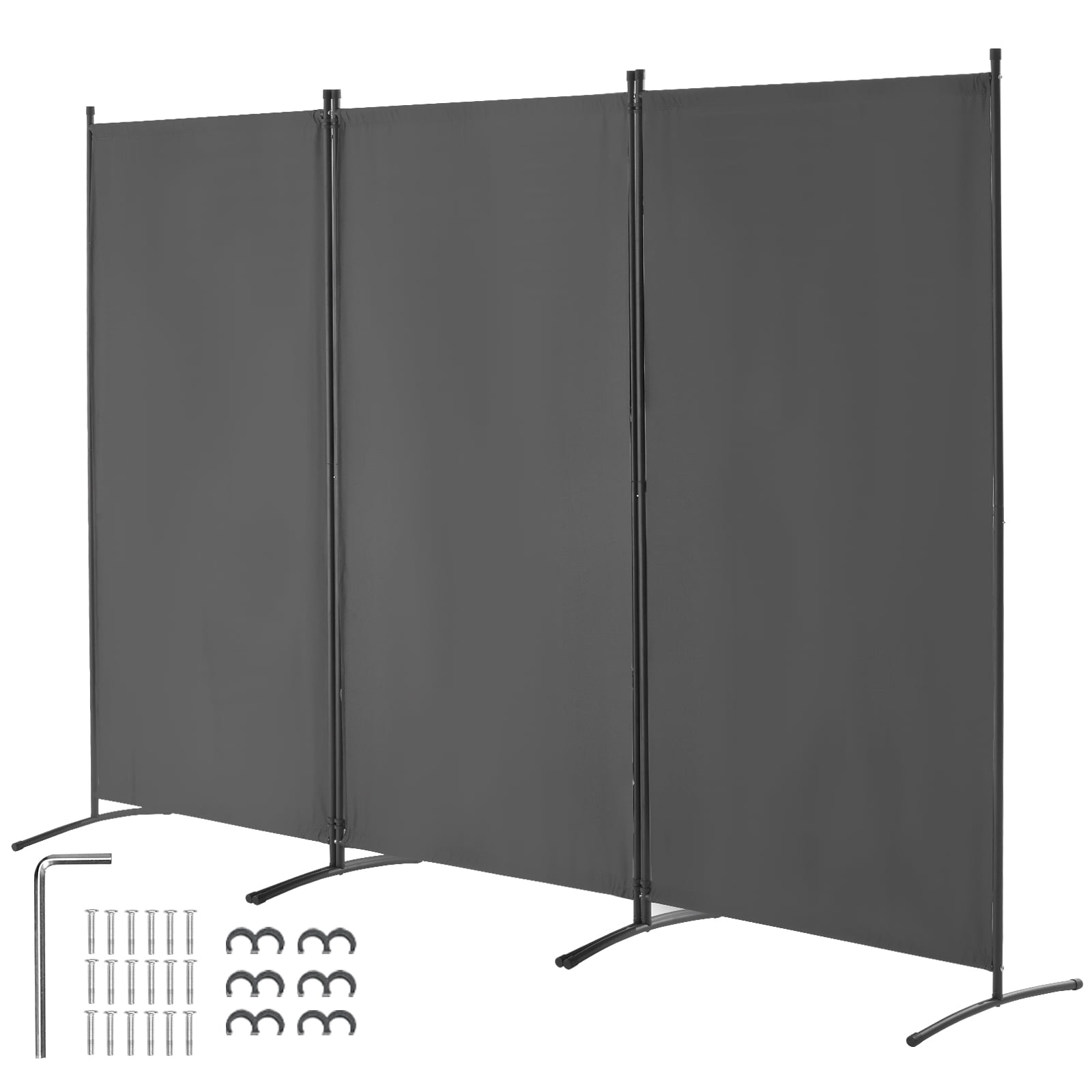 KFFKFF Space Separator, Tri-Panel Folding Privacy Barrier, Movable ...