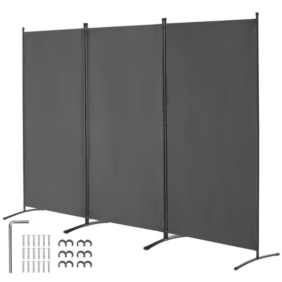 KFFKFF Space Separator, Tri-Panel Folding Privacy Barrier, Movable ...