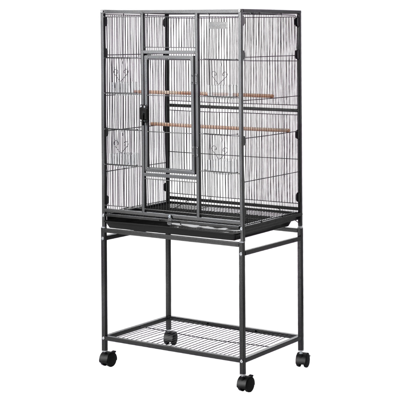 KFFKFF Spacious Bird Cage, 24.6 x 16.7 x 53.9 inch, Flat Top Design ...
