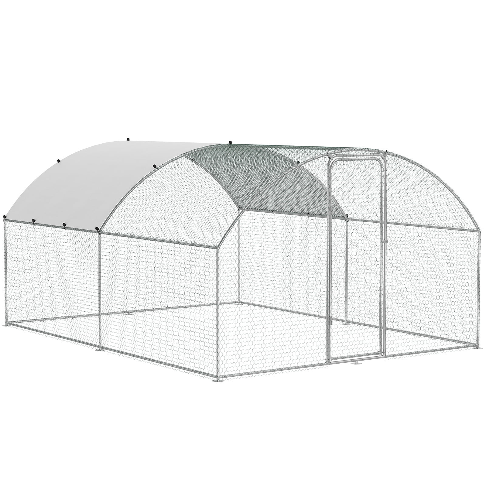 KFFKFF Spacious Metal Chicken Enclosure, Dimensions 9.8x12.9x6.5 ft ...