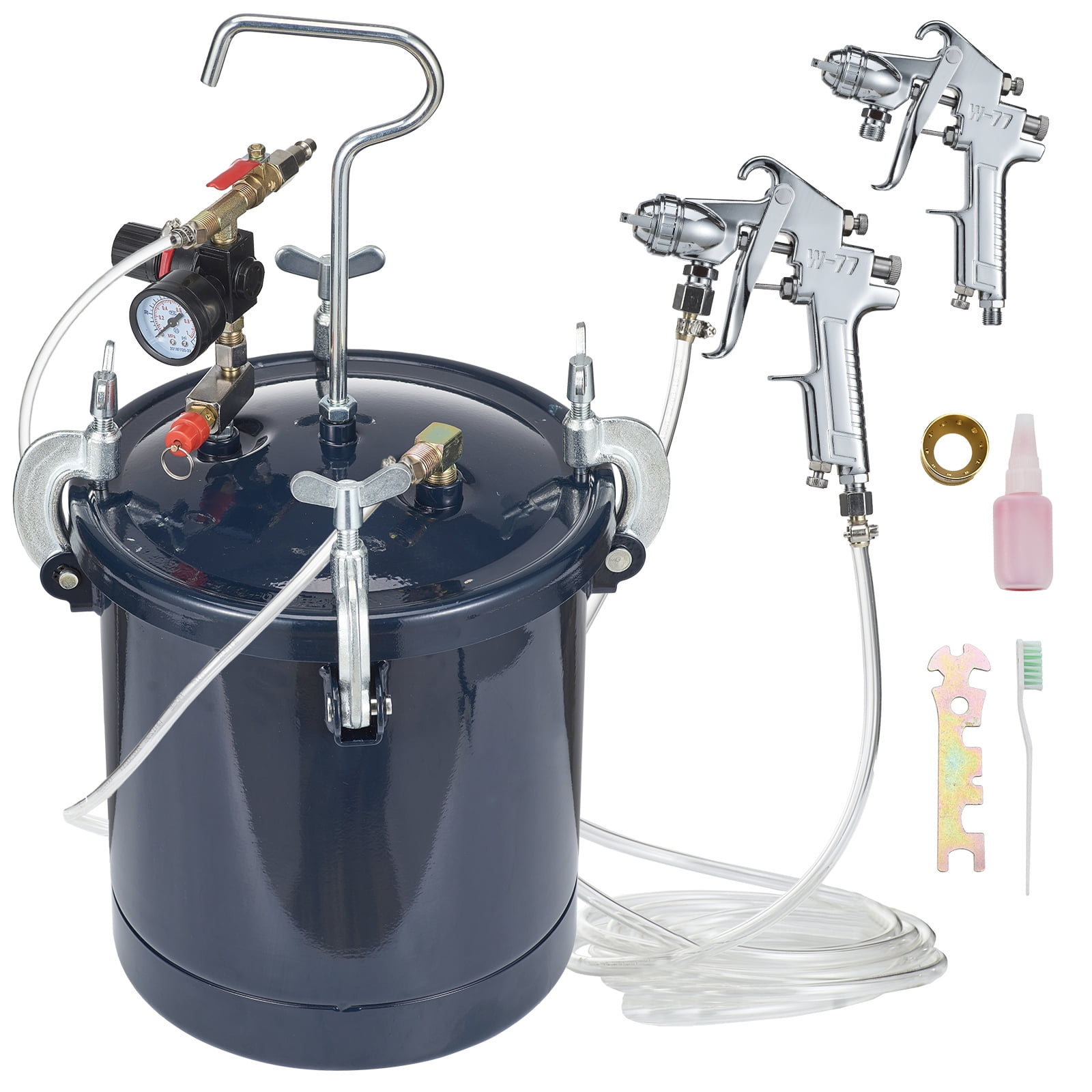 KFFKFF Spray Paint Pressure Pot Tank 10L/2.5gal 1.5mm+4.0mm Nozzles ...