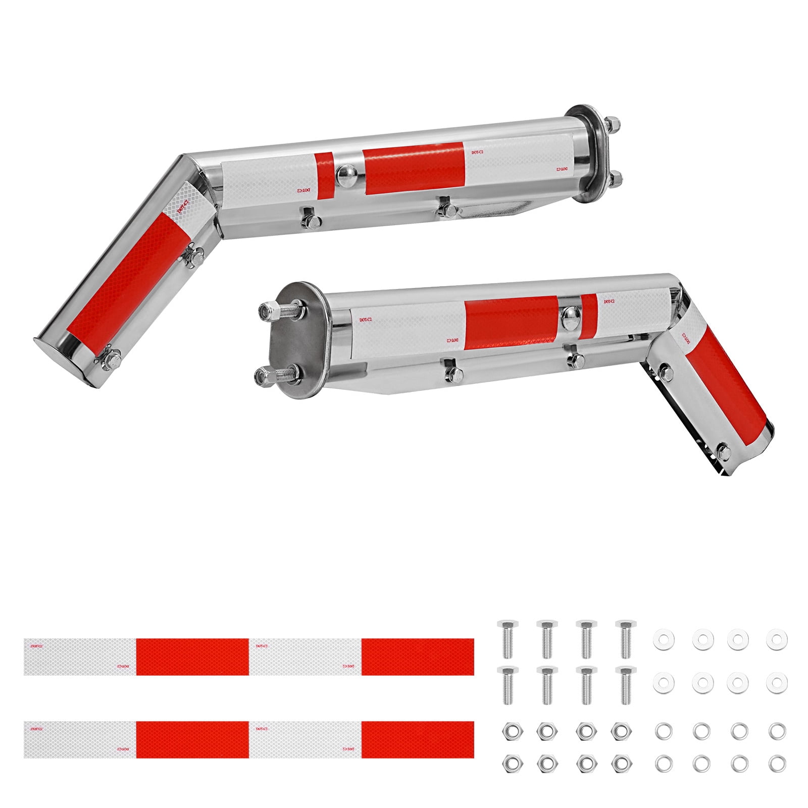 KFFKFF Stainless Steel Angled Spring-Loaded Mud Flap Hangers, 2-1/2 ...