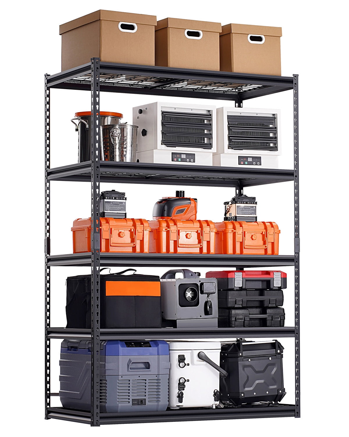 KFFKFF Storage Racks, 3000 lbs Capacity, 5 Layer Robust Garage Racks ...
