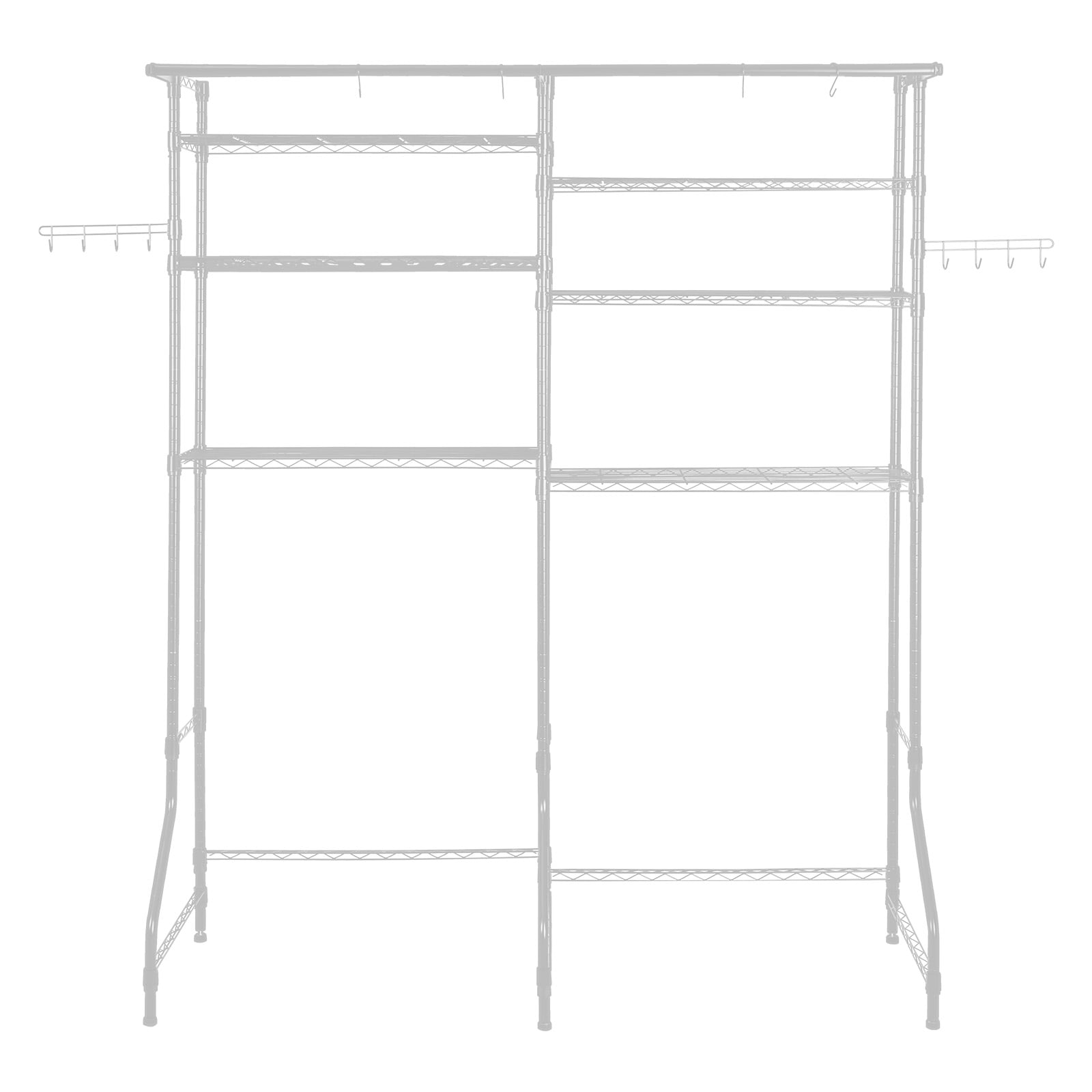 KFFKFF Storage Racks Above Washing Machine and Dryer, 6-Level Clothes ...