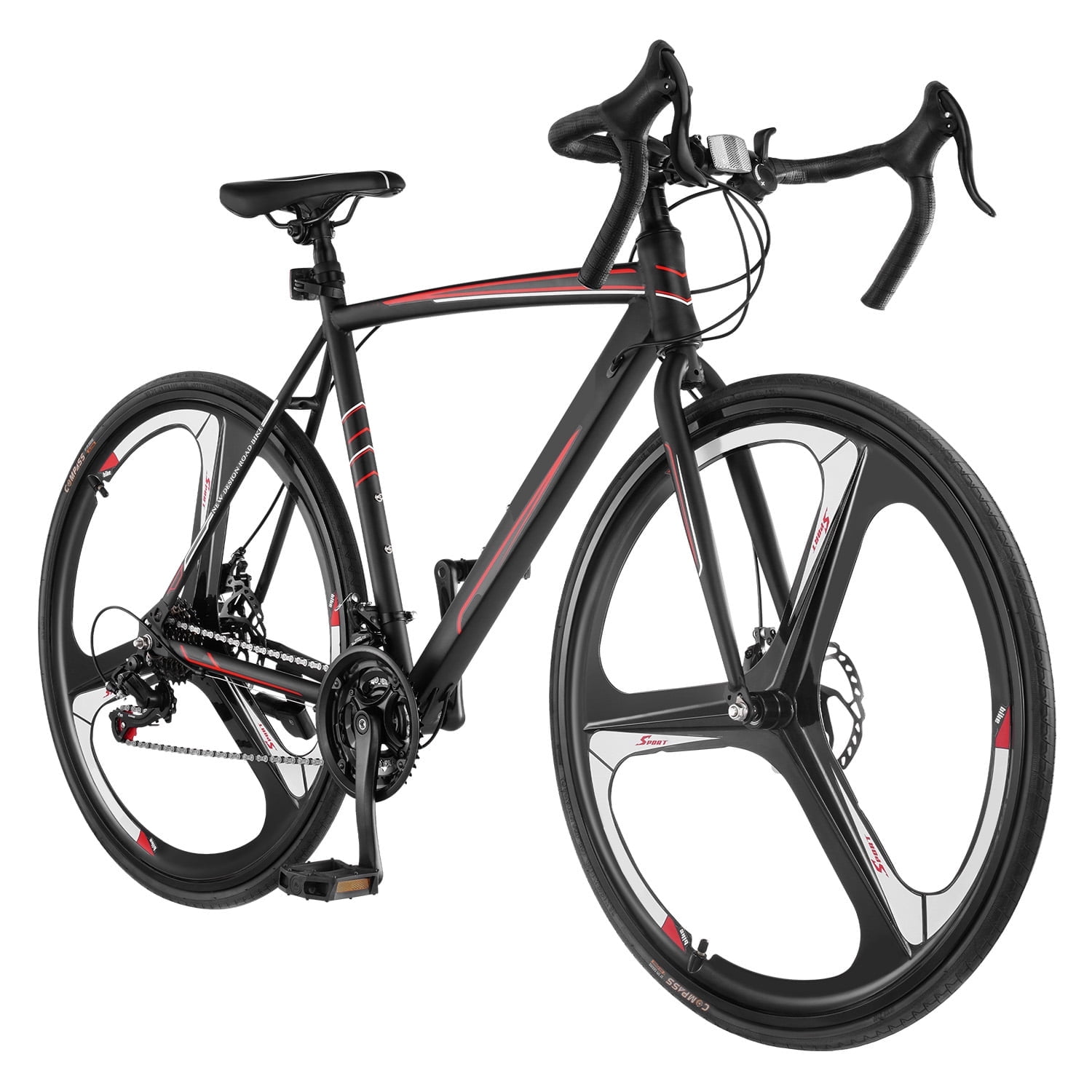 KFFKFF Road Bike, 700C 28C Carbon Steel Frame and Front Fork Cycle, SHIMANO 21-speed ...
