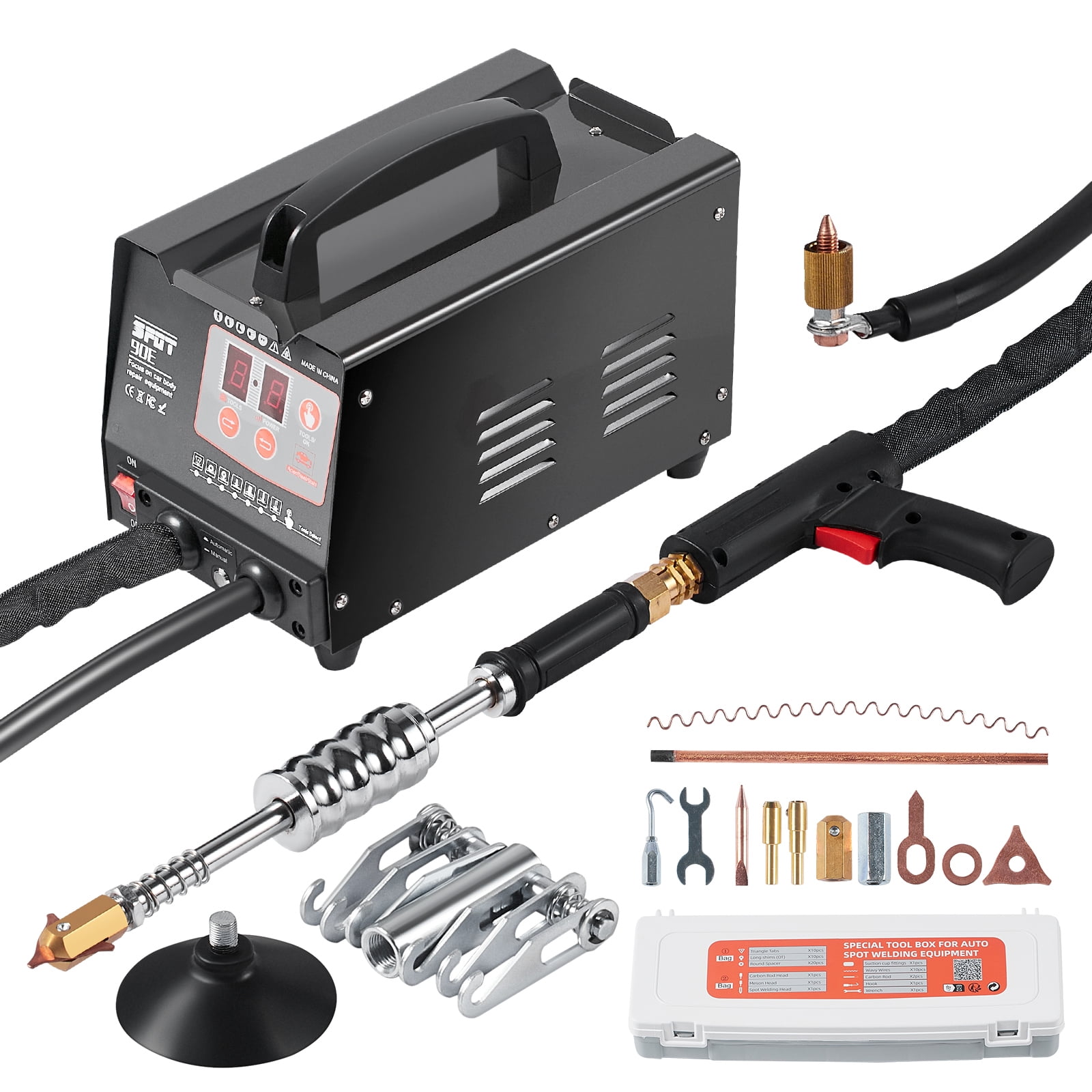 KFFKFF Stud Welder Kit for Dent Mending, 220V 3KW Spot Welder with Auto ...