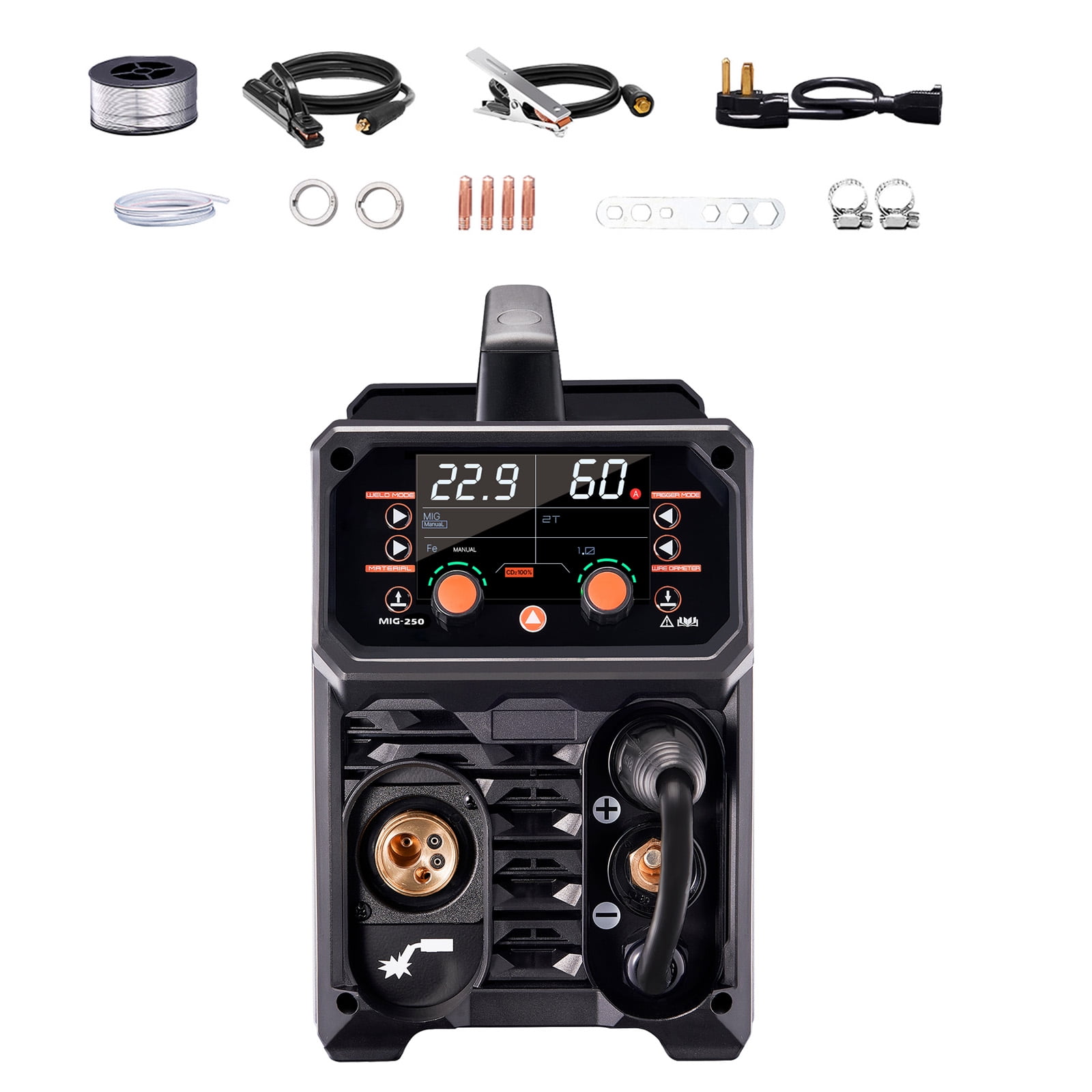 KFFKFF Superior MIG Welder, 250A Synchronized Welding Apparatus, Five ...
