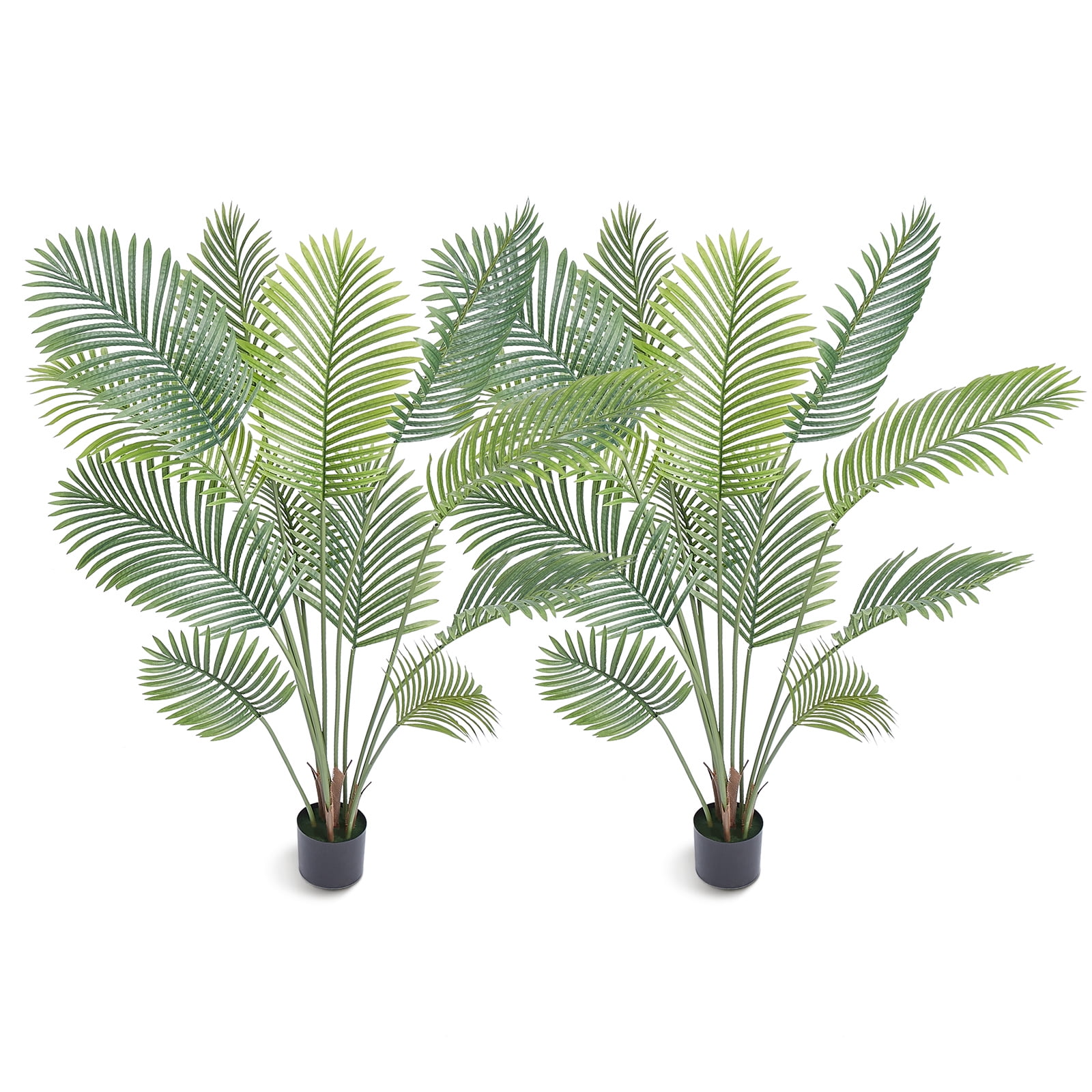 KFFKFF Synthetic Palm Tree, 5 Feet Height, Durable PE Construction with ...