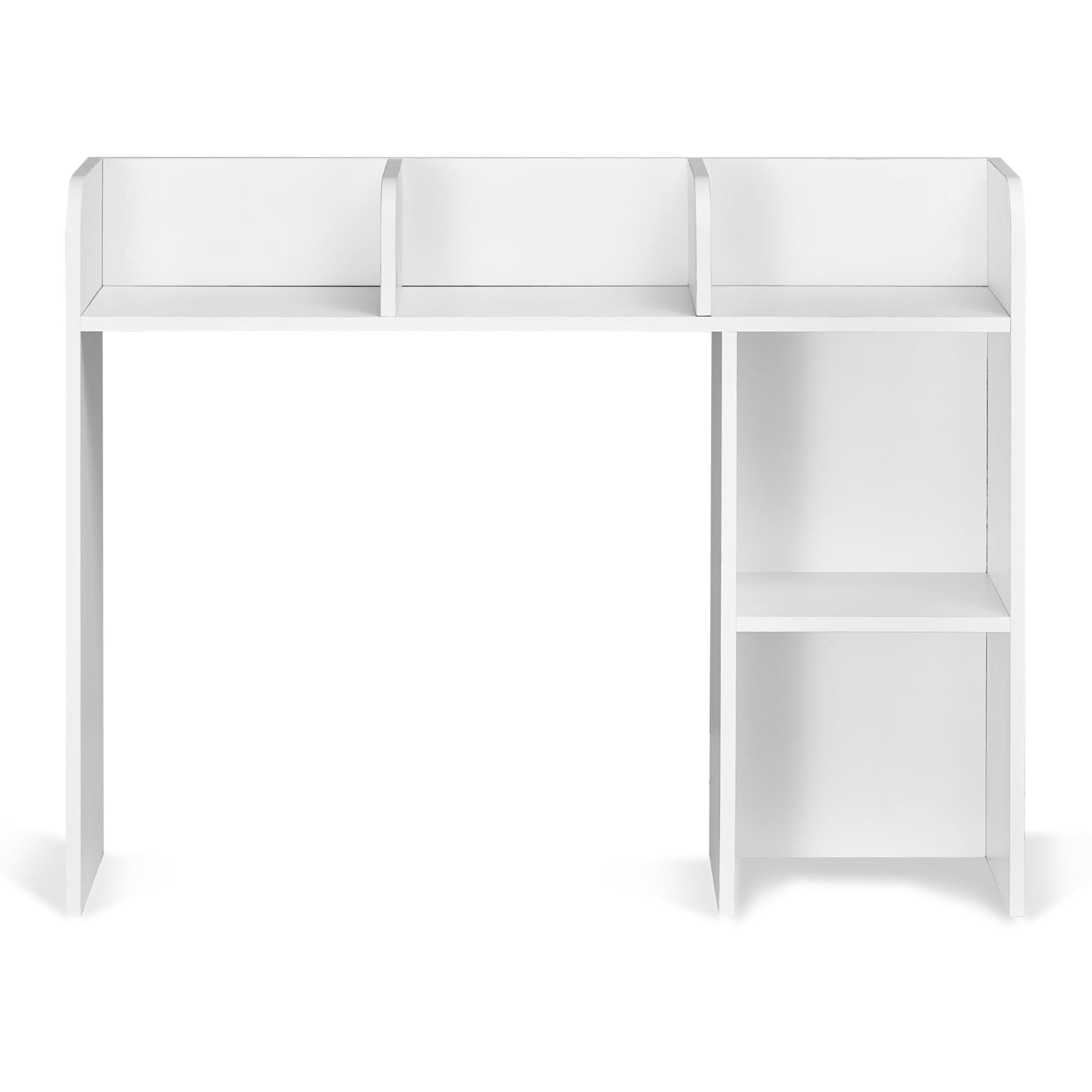 KFFKFF Tabletop Bookcase, Dual-Layer Desk Storage Solution, Dimensions ...