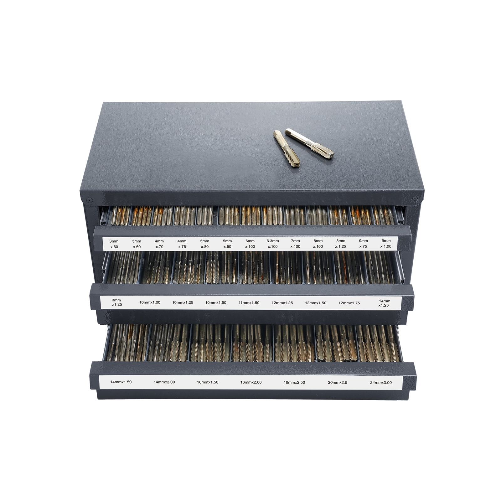 KFFKFF Tap Storage Unit, 3-Drawer Organizer for Taps 3mm-24mm, Label ...