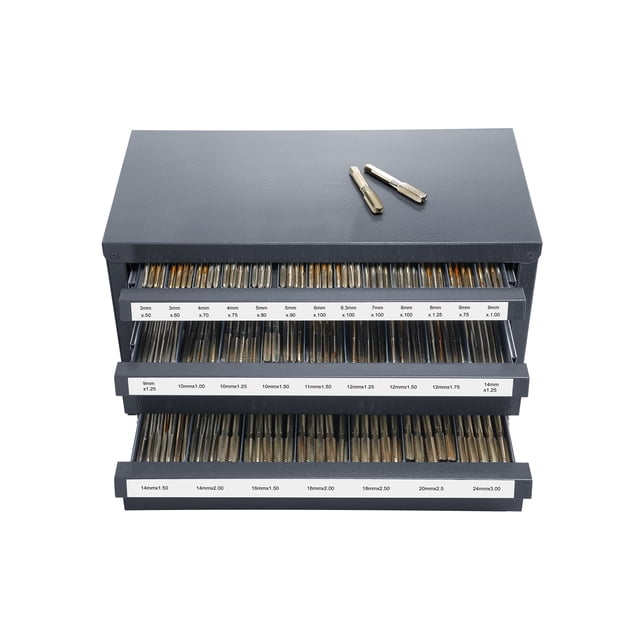 KFFKFF Tap Storage Unit, 3-Drawer Organizer for Taps 3mm-24mm, Label ...