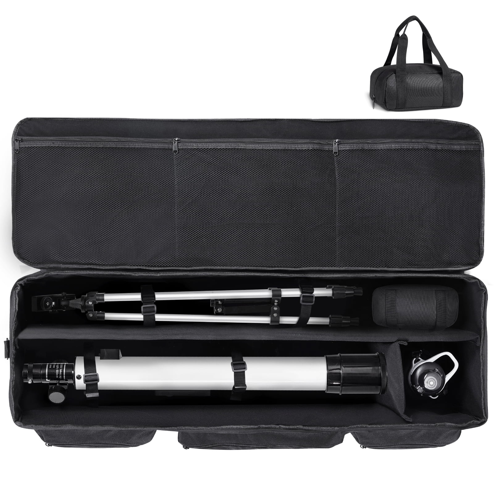 KFFKFF Telescope Carrier, 40.7", Spacious Telescope Bag with Secure ...